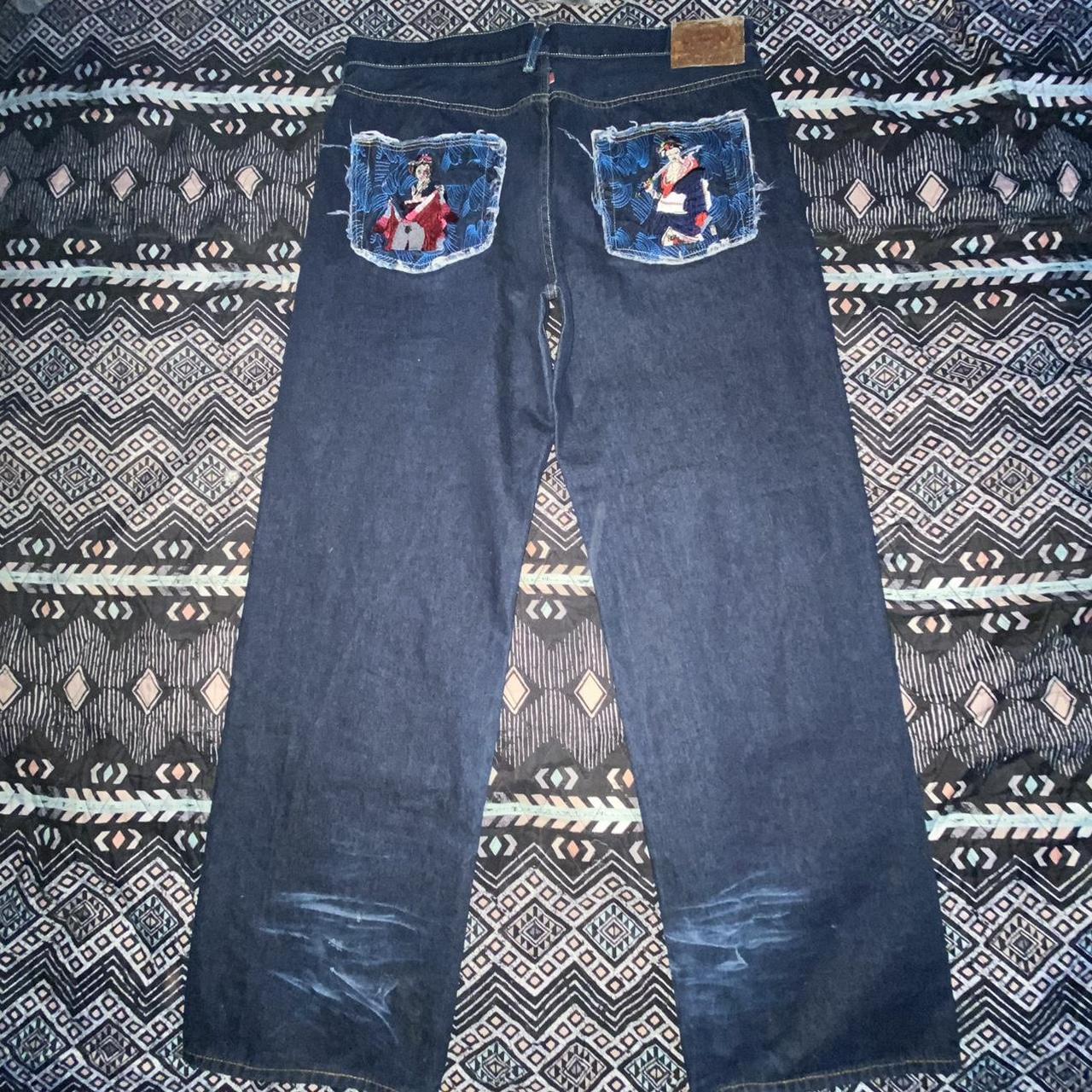 rmc jeans embroidered #rmc #rmcjeans #emo #y2k - Depop