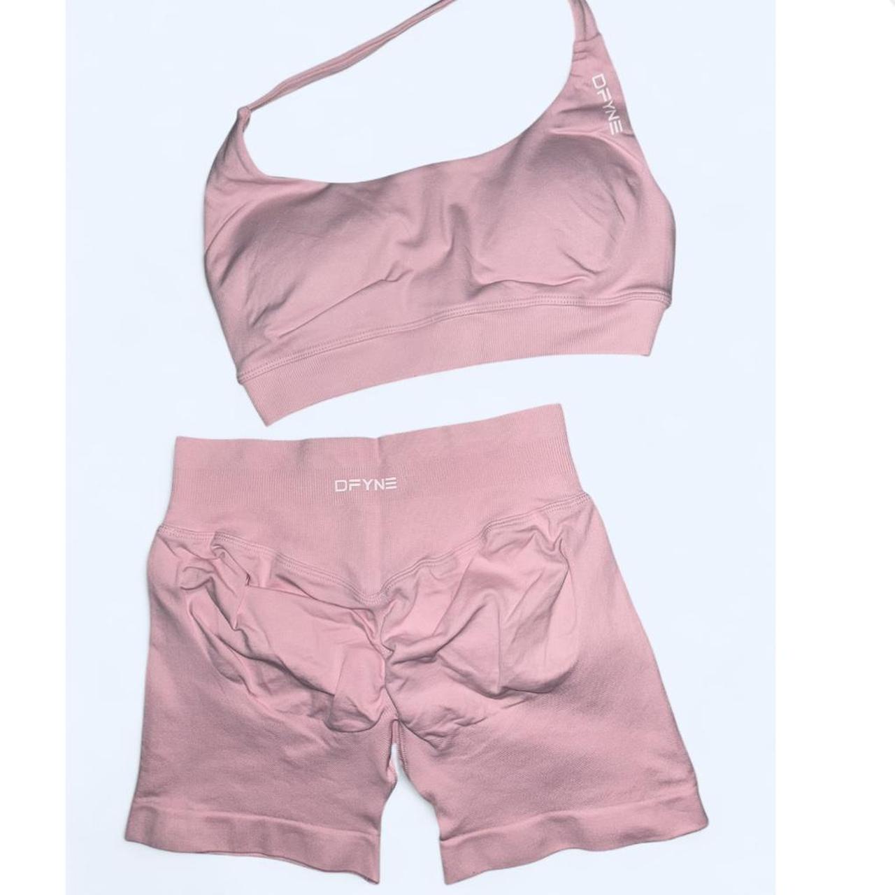Pink DFYNE short set Size small #dfyne #fitness | Depop