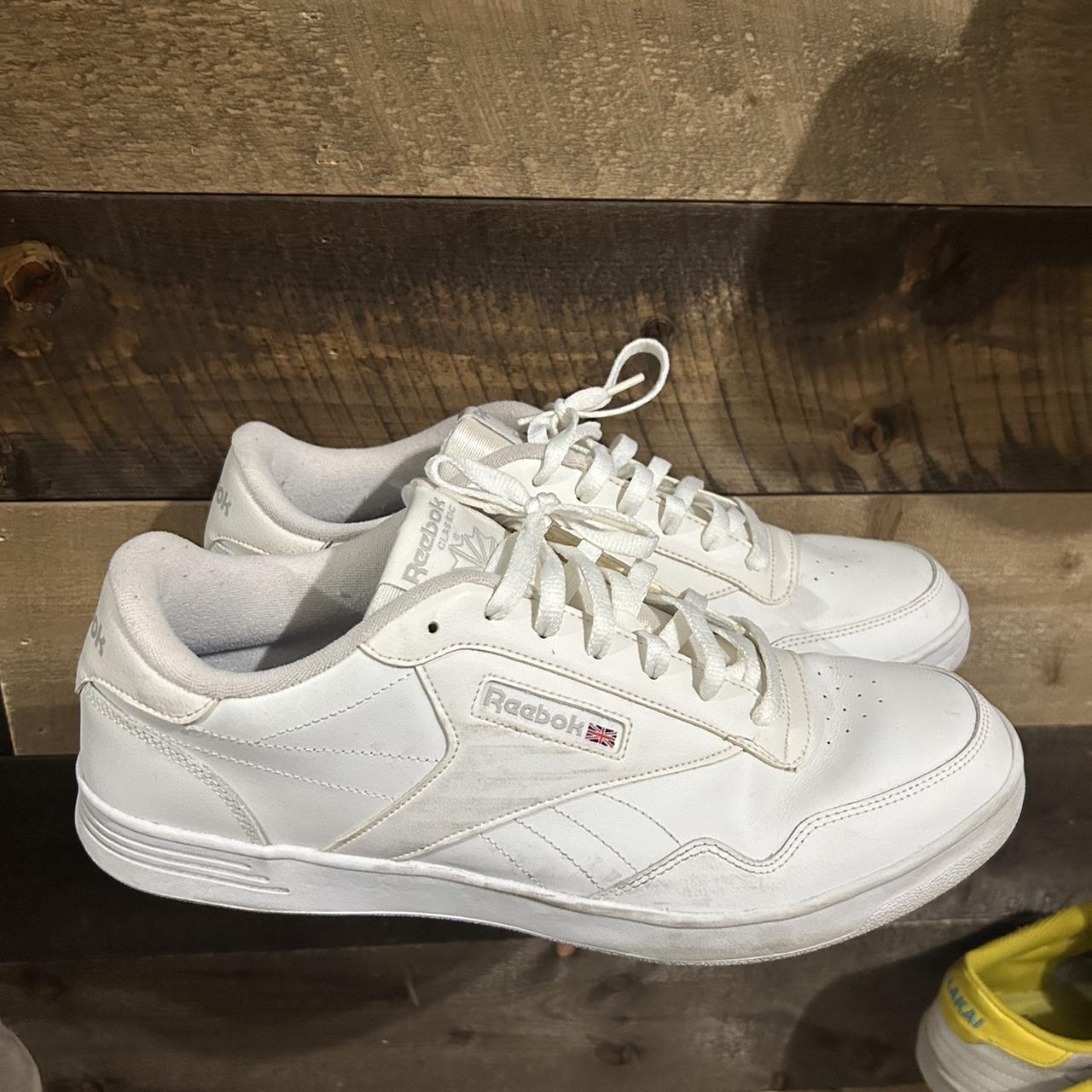 all white reeboks size 14 - Depop