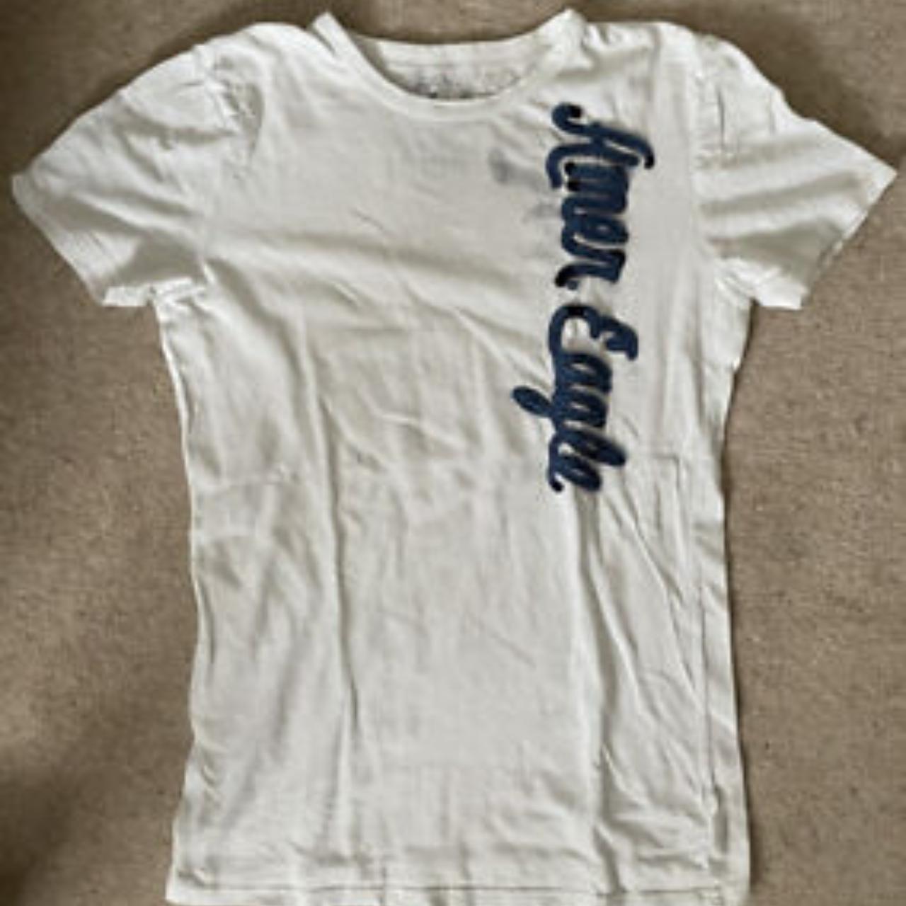 American Eagle White Vintage Tee - Depop