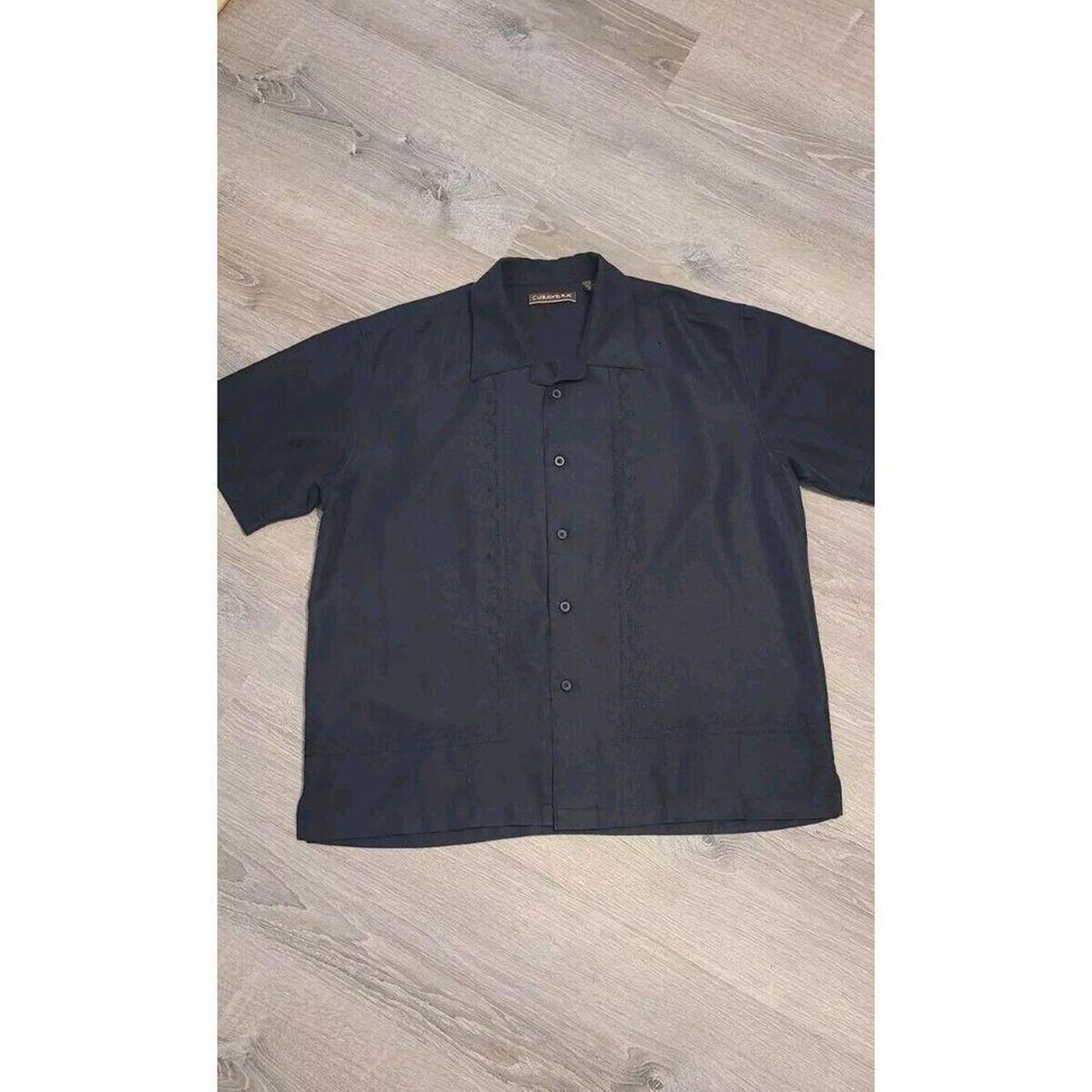 Cubavera Men's Black Short Sleeve Pocketed Button Up... - Depop