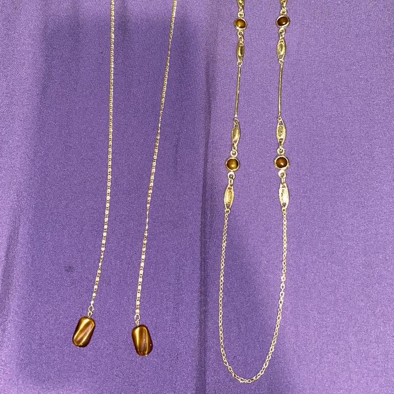 Funky vintage 90’s stone chain necklaces! Found... - Depop