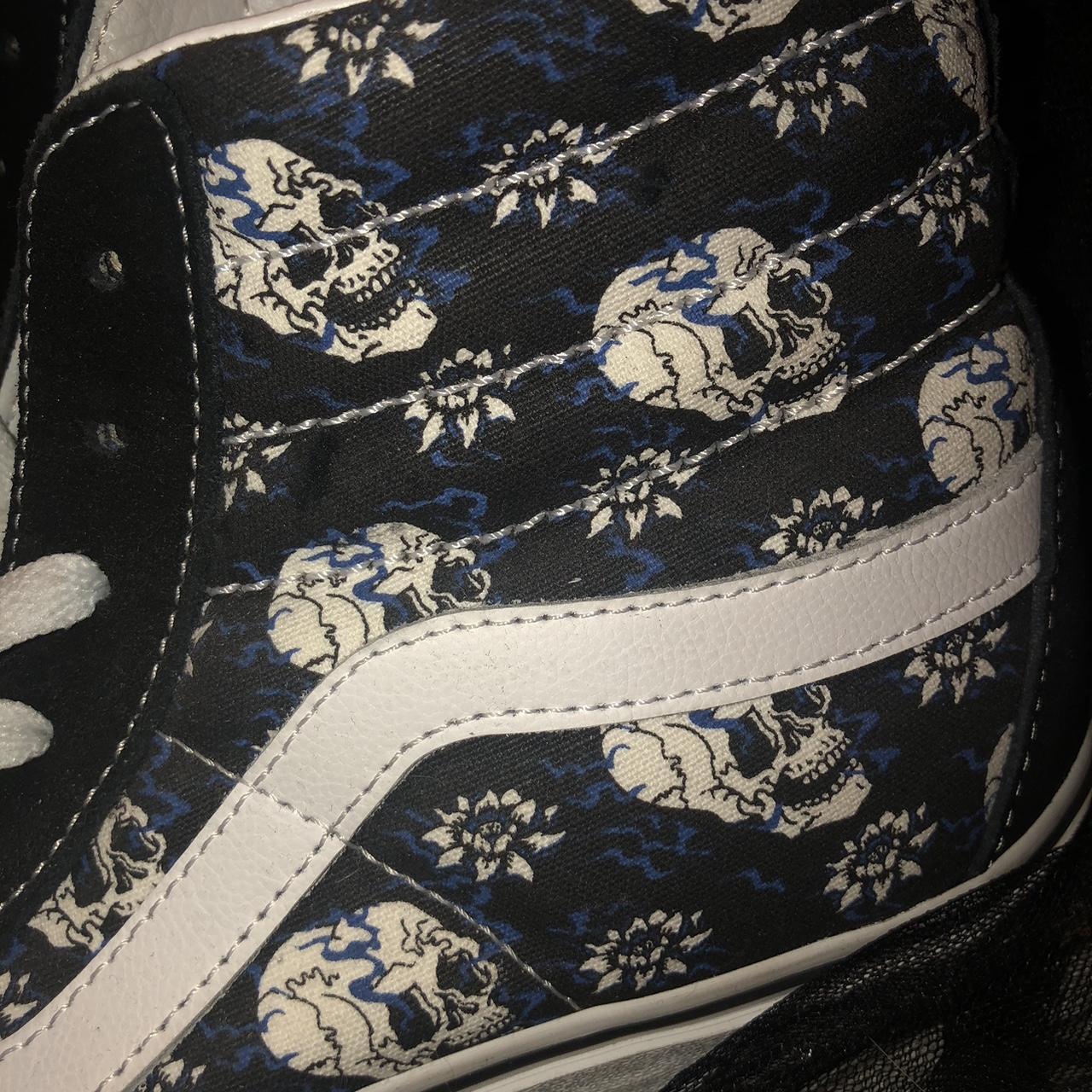 Black high top floral skull vans! Obsessed with... - Depop