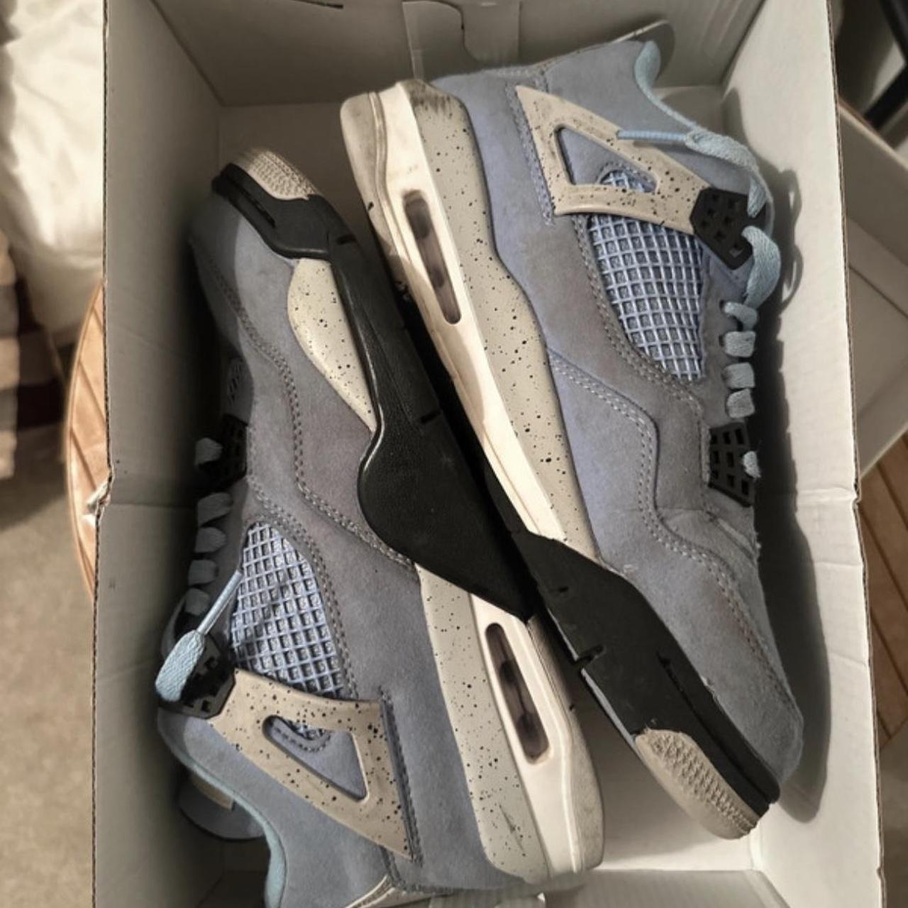 JORDAN 4S BLUE, dirty in these pictures but this is... - Depop