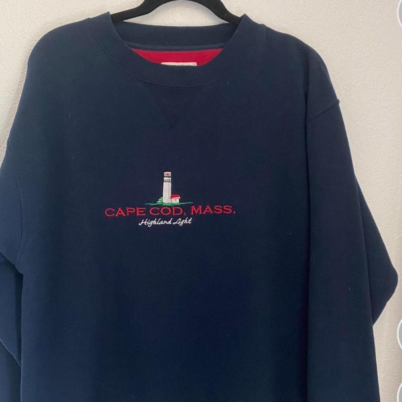 Cape Cod crew neck Embroidered lettering Pit to pit... - Depop