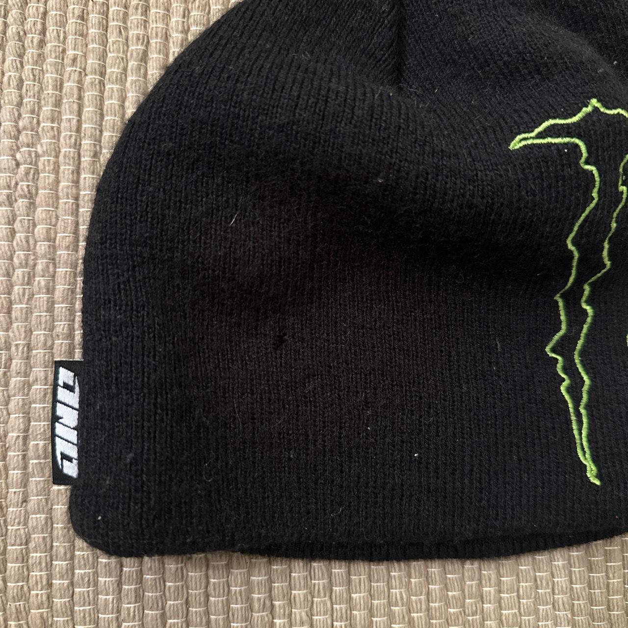 Embroidered Monster Beanie - Depop