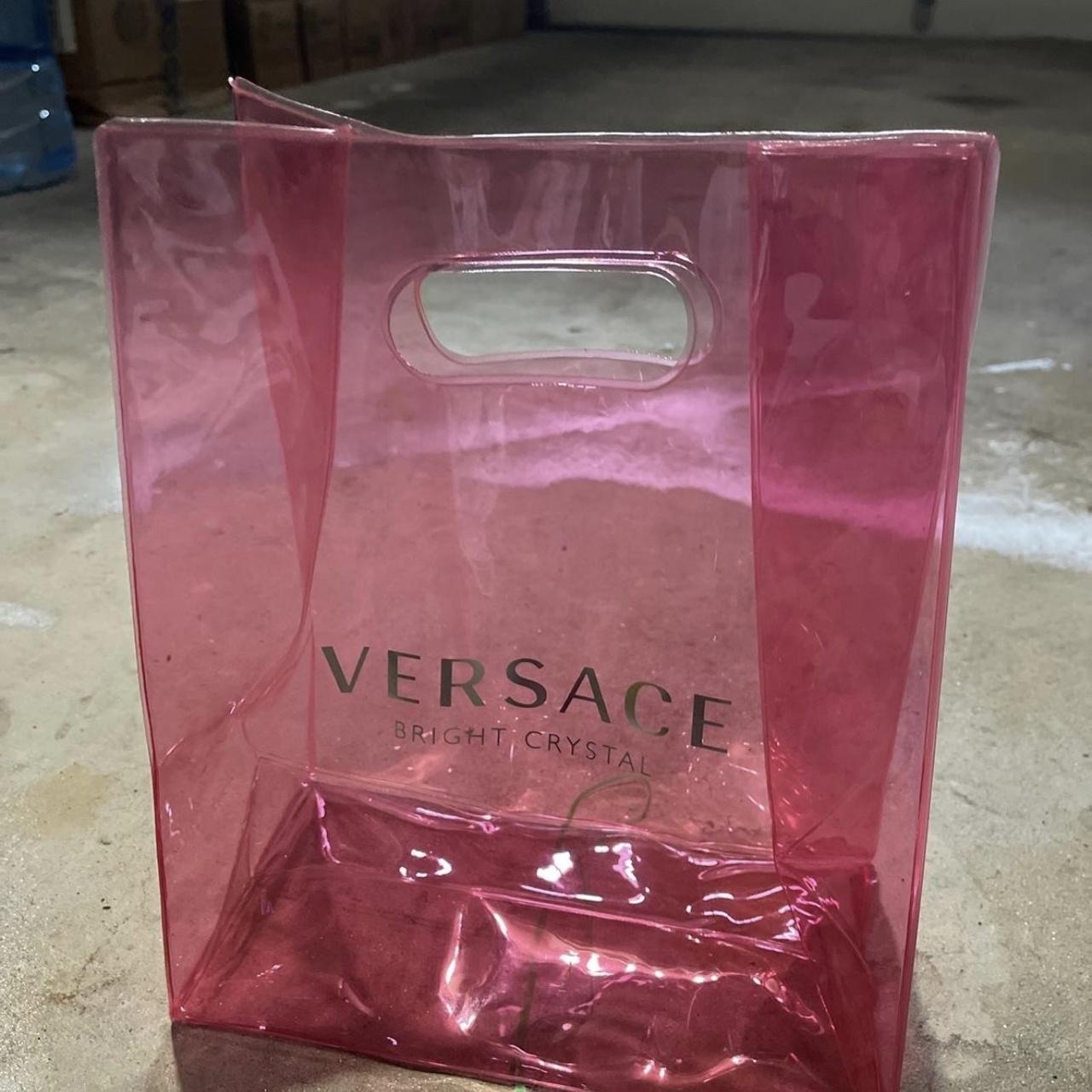 NEW Versace Bright Crystal Clear Pink Plastic... - Depop