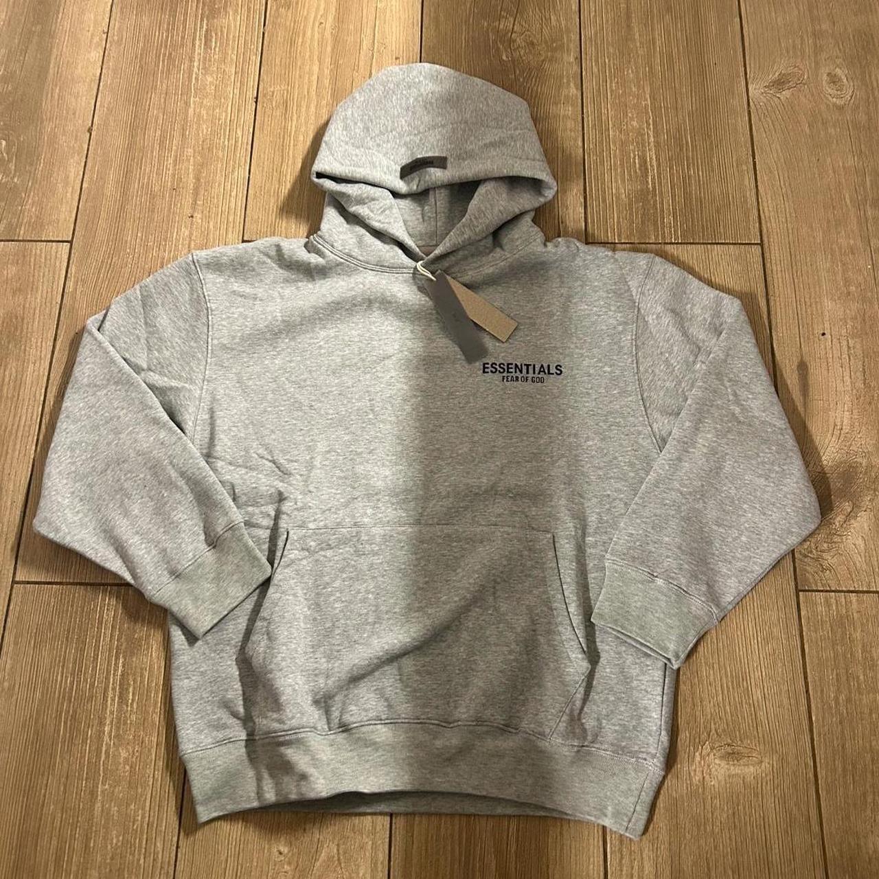 Essentials Oatmeal Hoodie Grey Size Medium Brand... | Depop
