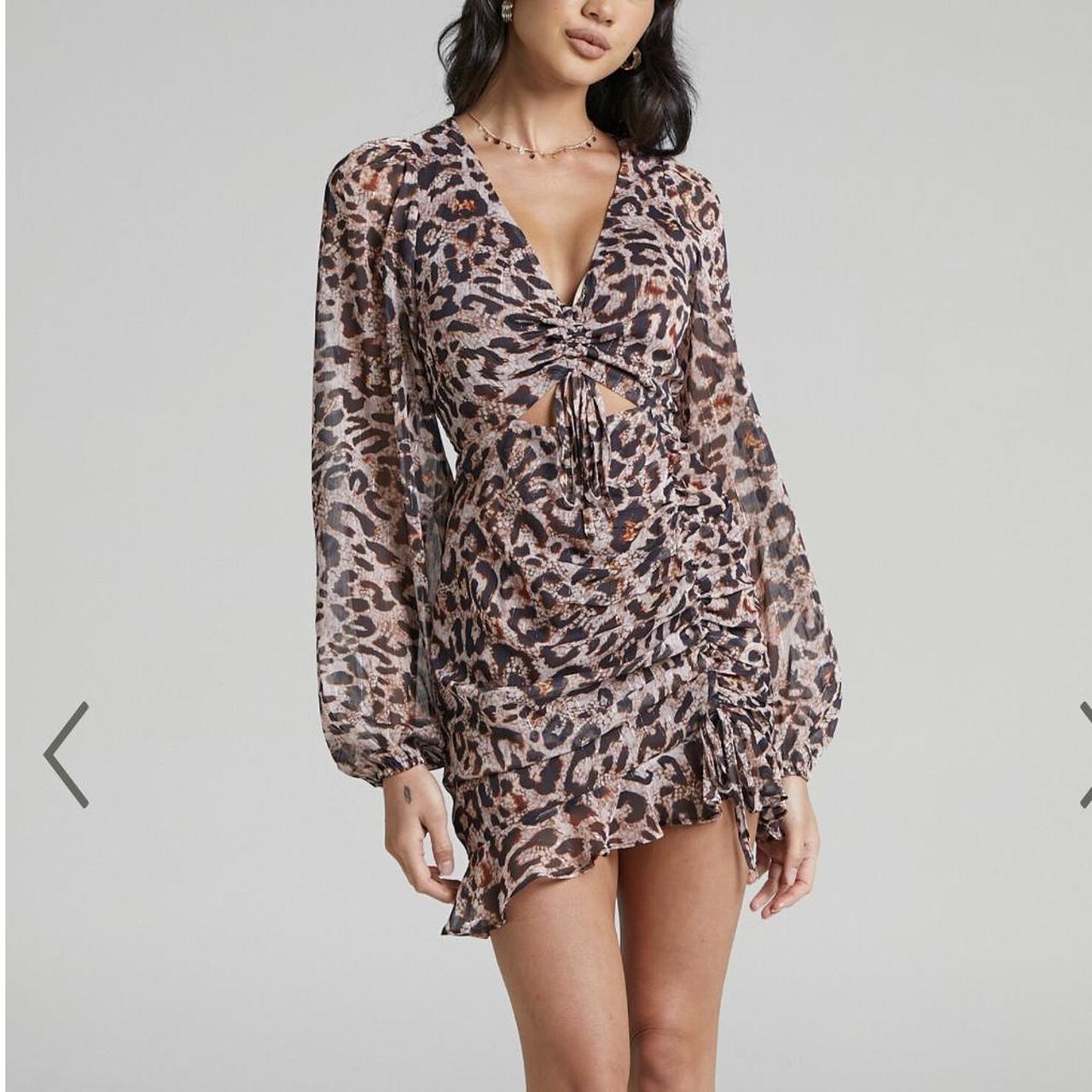 Showpo mini leopard dress. New with tags, never... - Depop