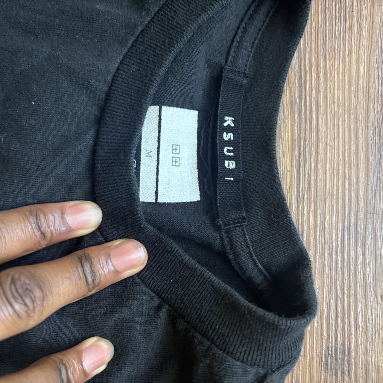 Black Ksubi streetwear tee with bold red and white... | Depop