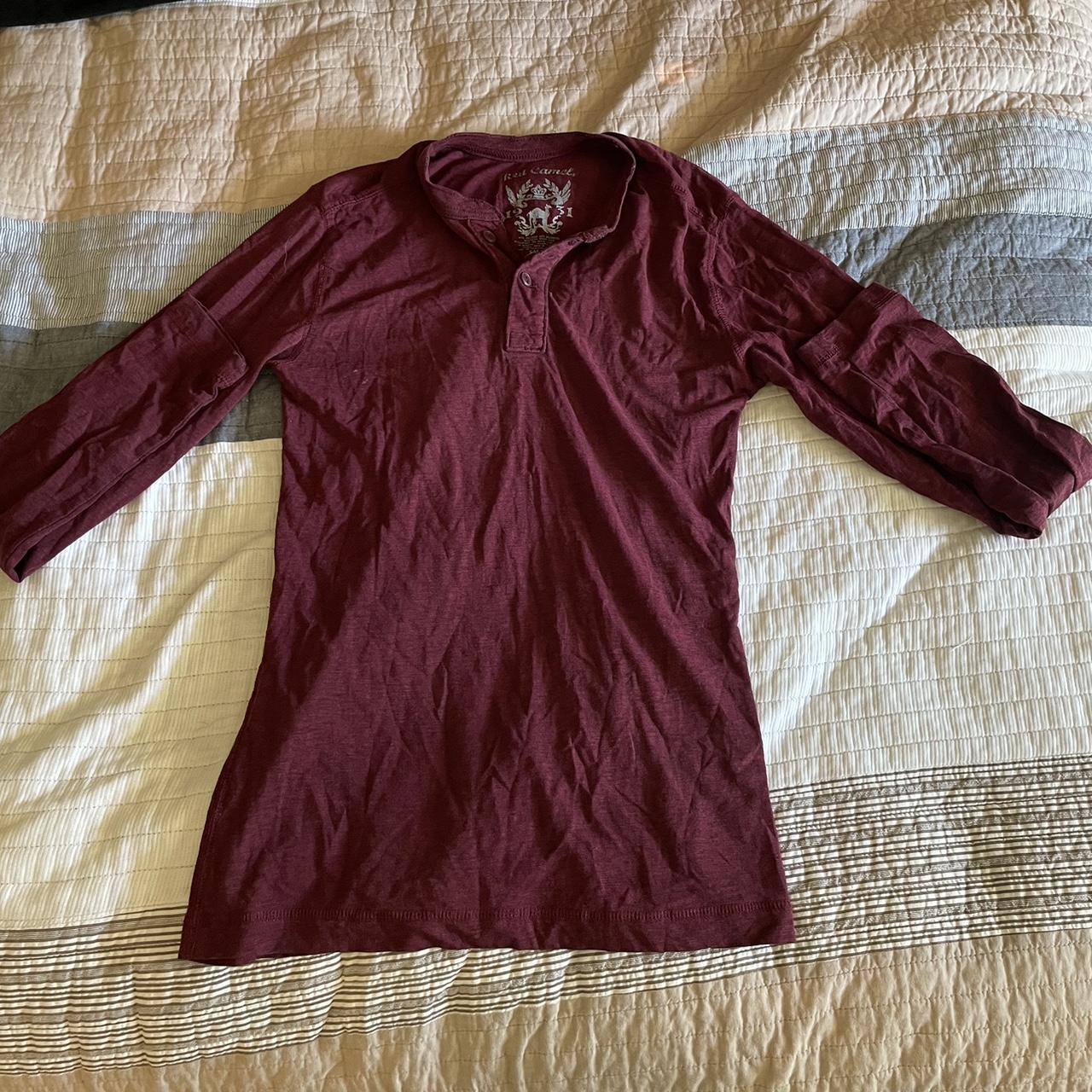 Red Camel Women’s tight fitted shirt Length- 26.5... - Depop