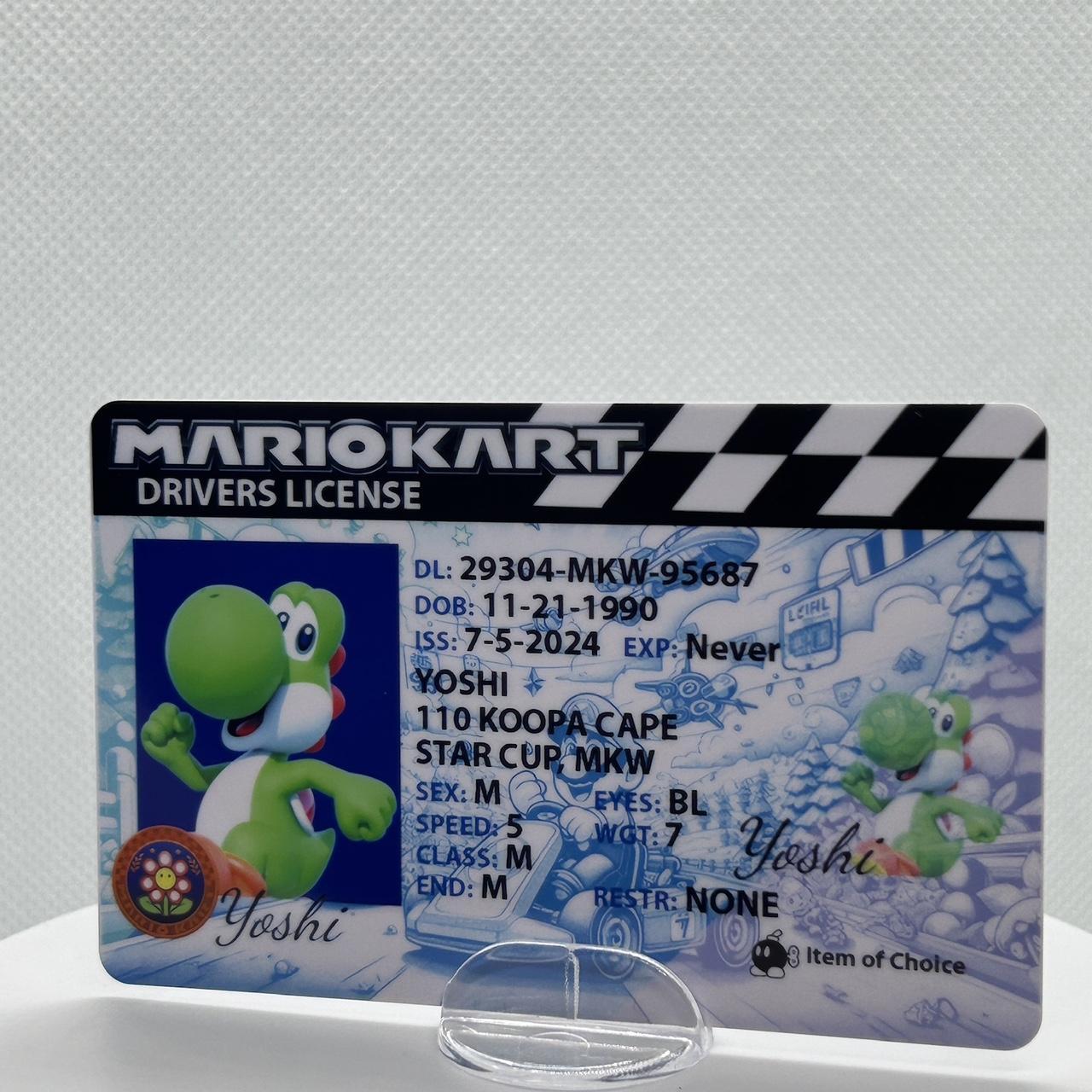 Mario Kart License Costume Accessory (ANY... - Depop