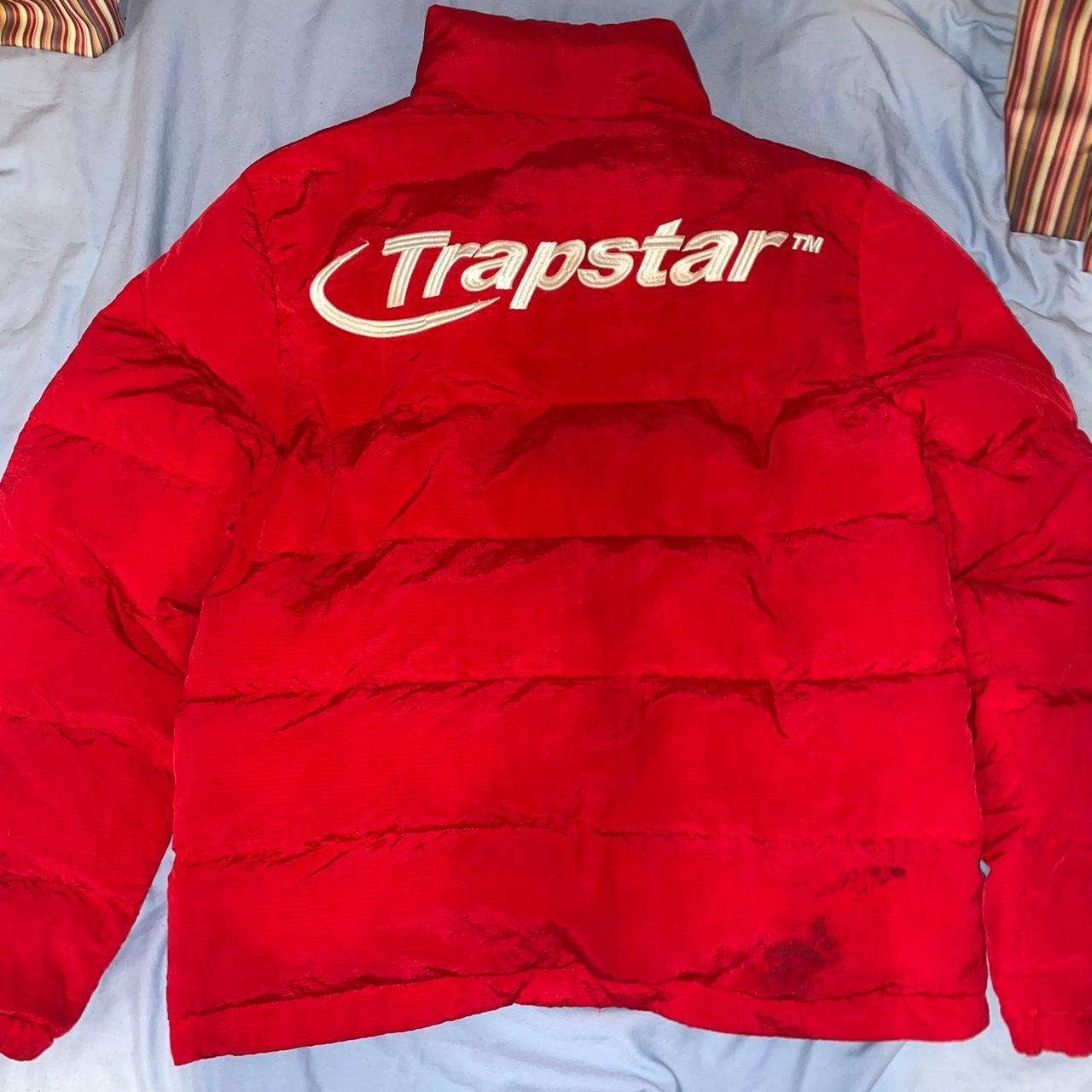 Trapstar coat RED VERY good condition!! - Depop