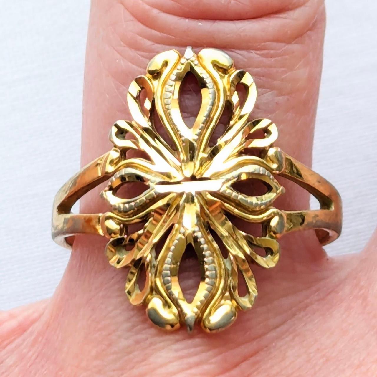 Vintage Cross Ring Signed COP 89 Religious Jewelry... - Depop