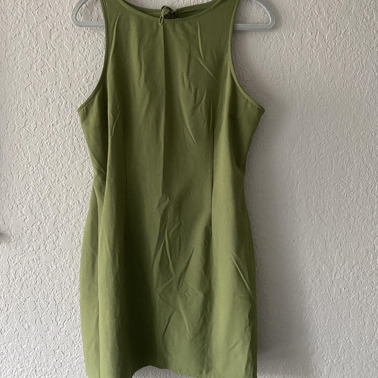 olive green abercrombie dress. no tags but has never... - Depop