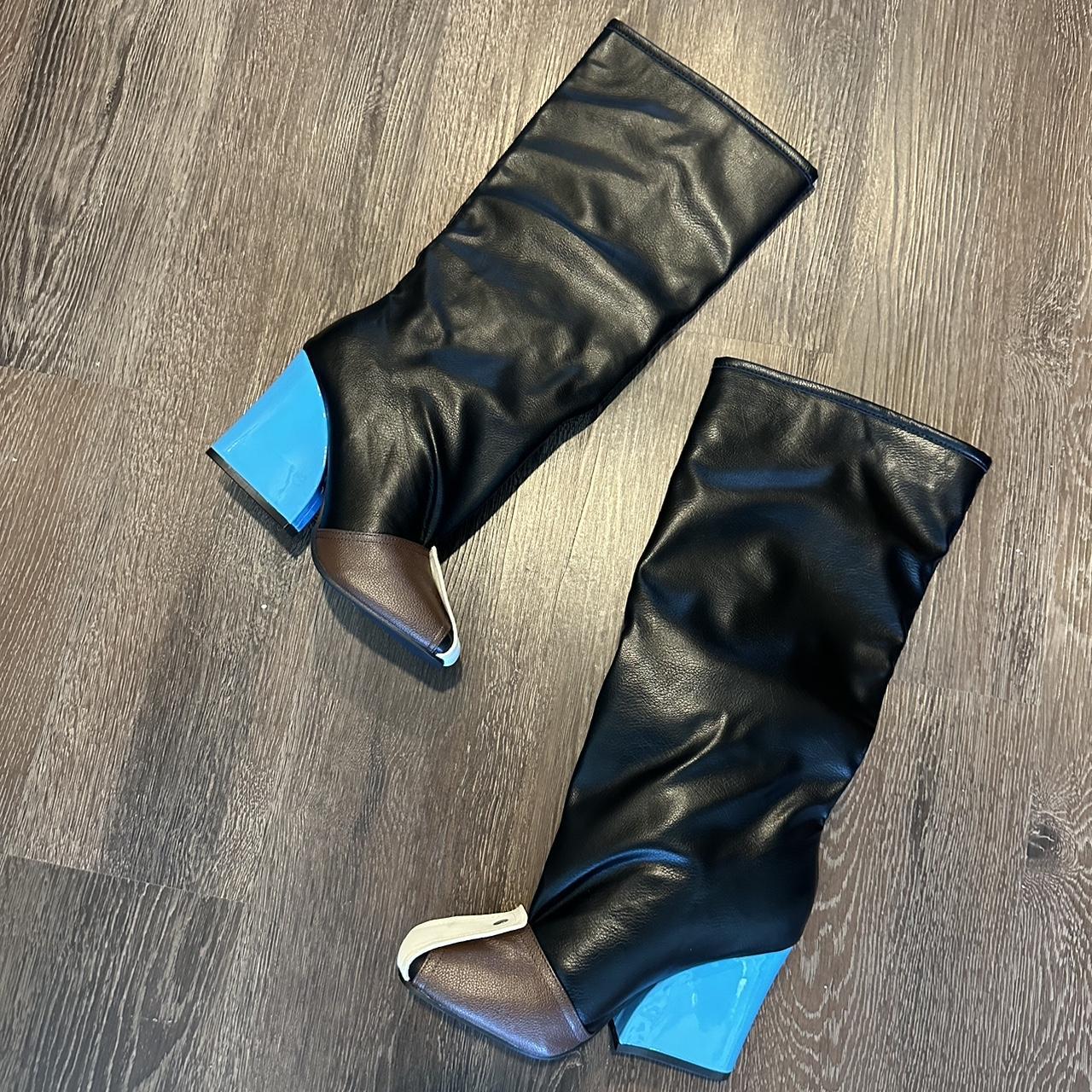 🫧 multi colored boots 🫧 never worn 🫧 slight... - Depop