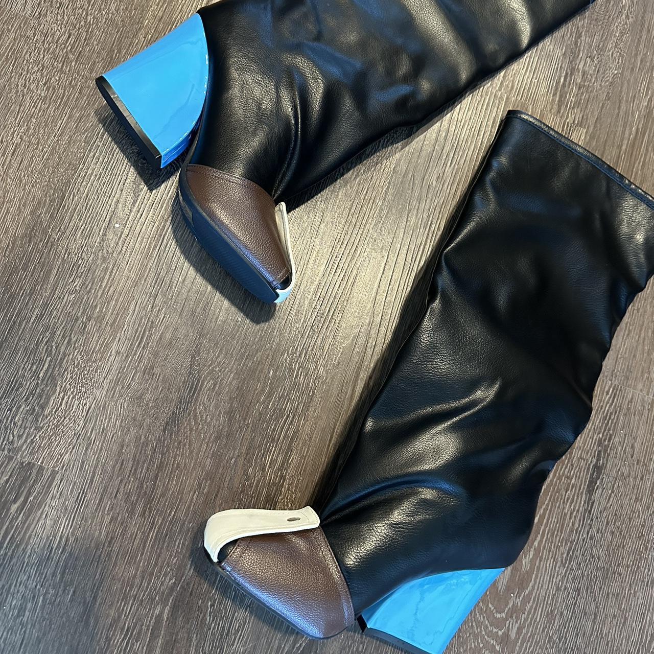 🫧 multi colored boots 🫧 never worn 🫧 slight... - Depop