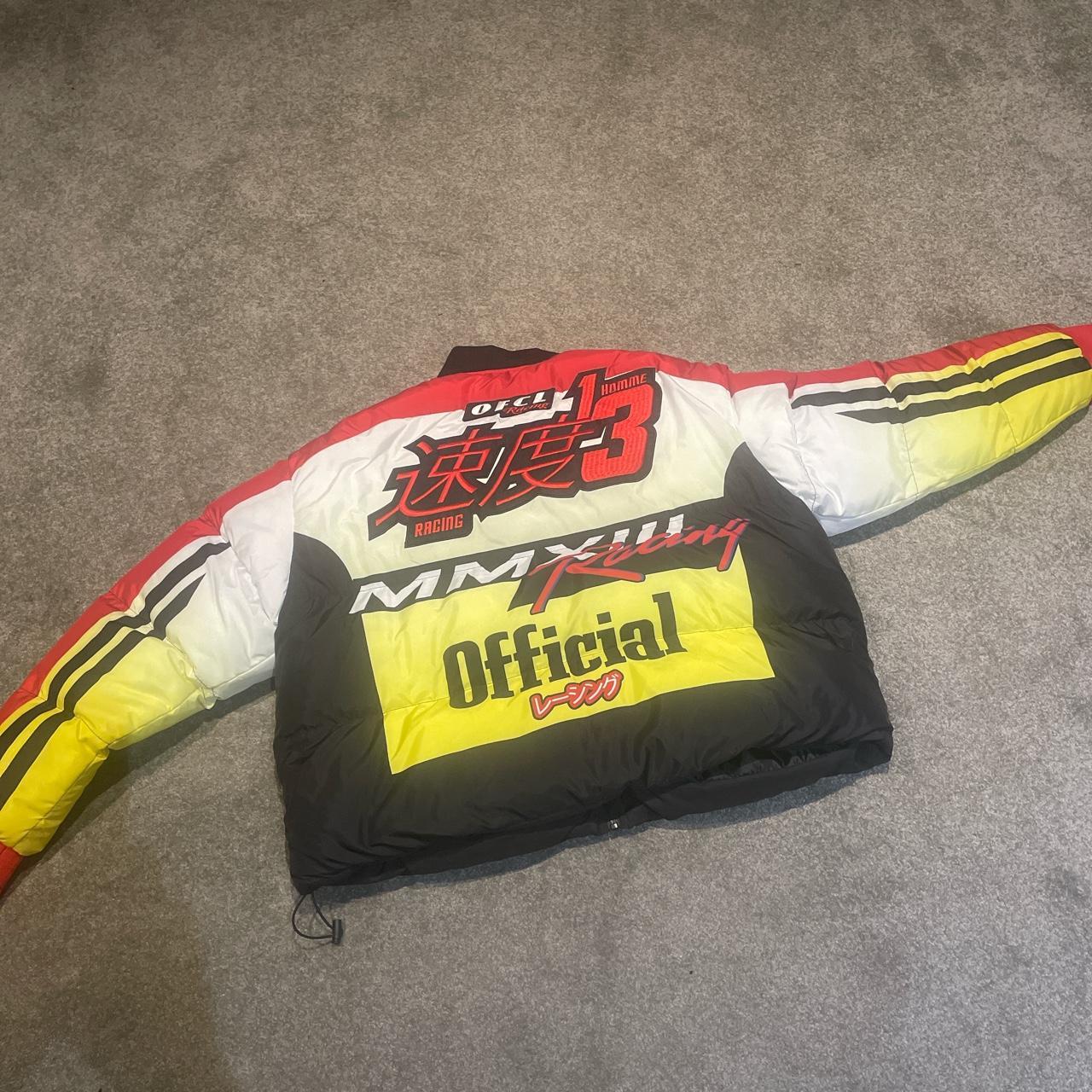 Small Puffer racing Jacket Only worn once.... - Depop