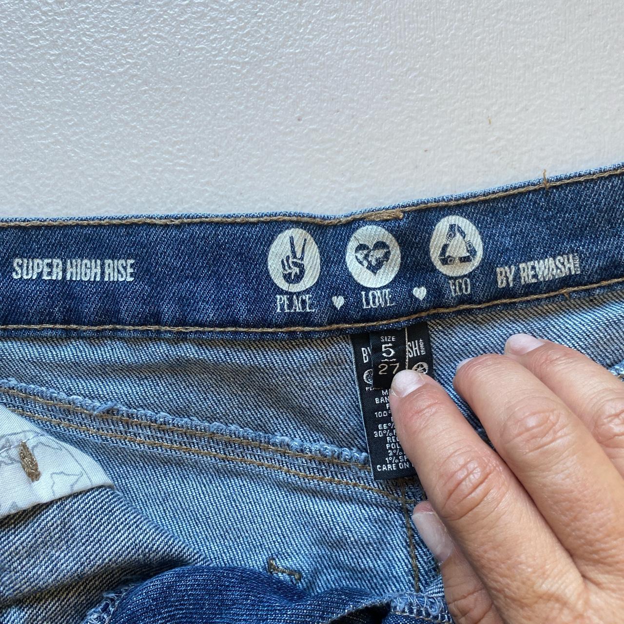 ReWash Super High Rise denim shorts cutoff… size... - Depop