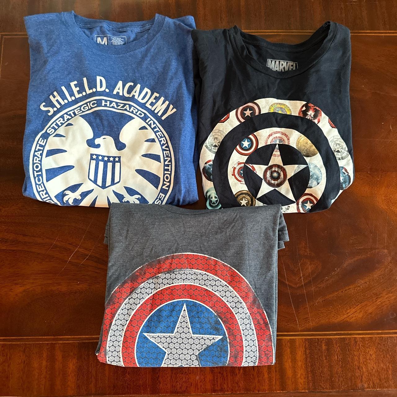 Small captain America shirts/ medium shield shirt.... - Depop