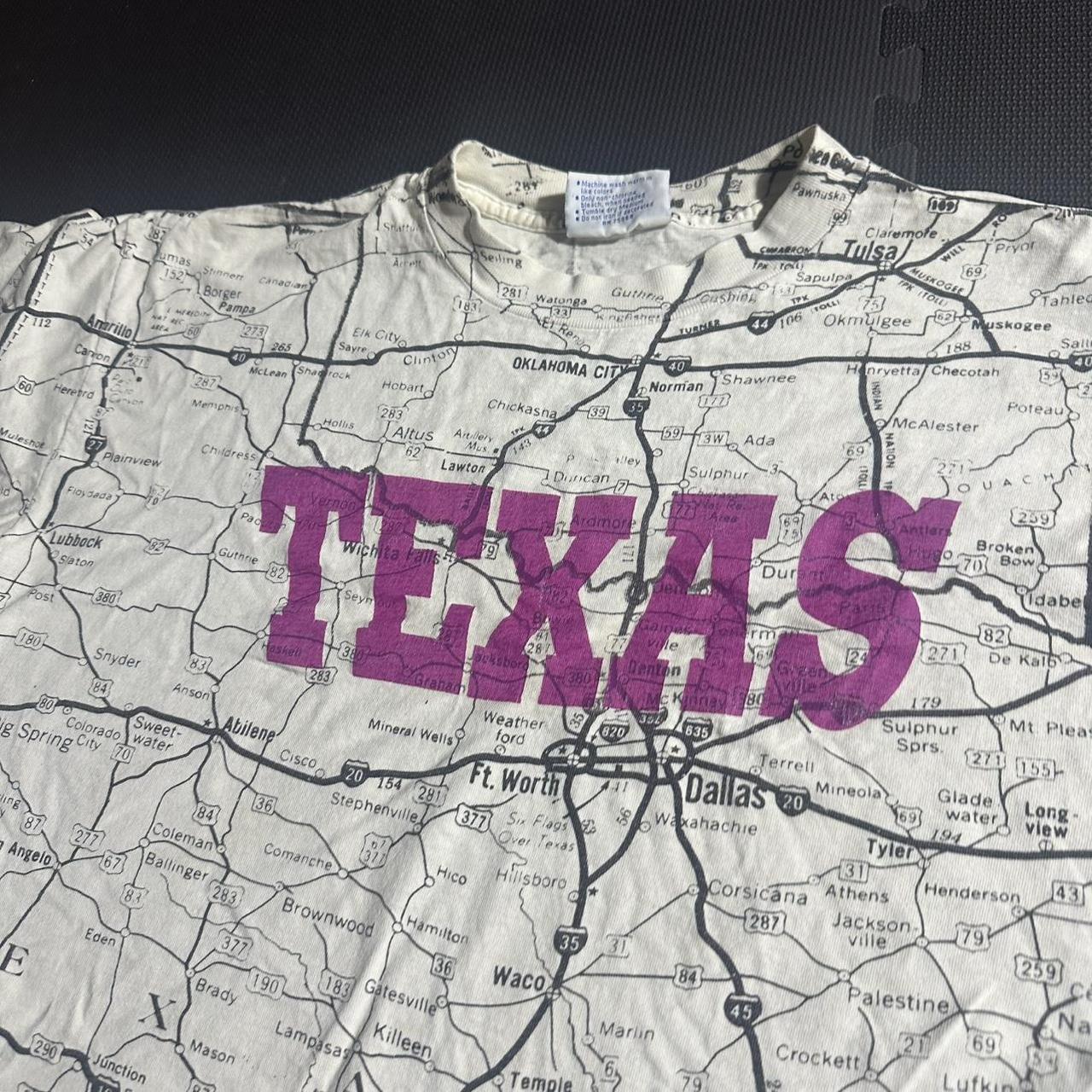 80s Texas map AOP Size XL No flaws #Texas #map... | Depop