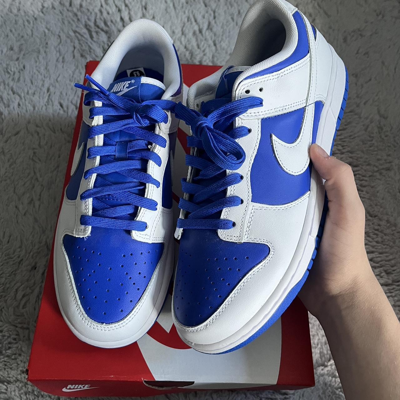 Racer blue nike dunks size 9.5 brand new Just did... - Depop