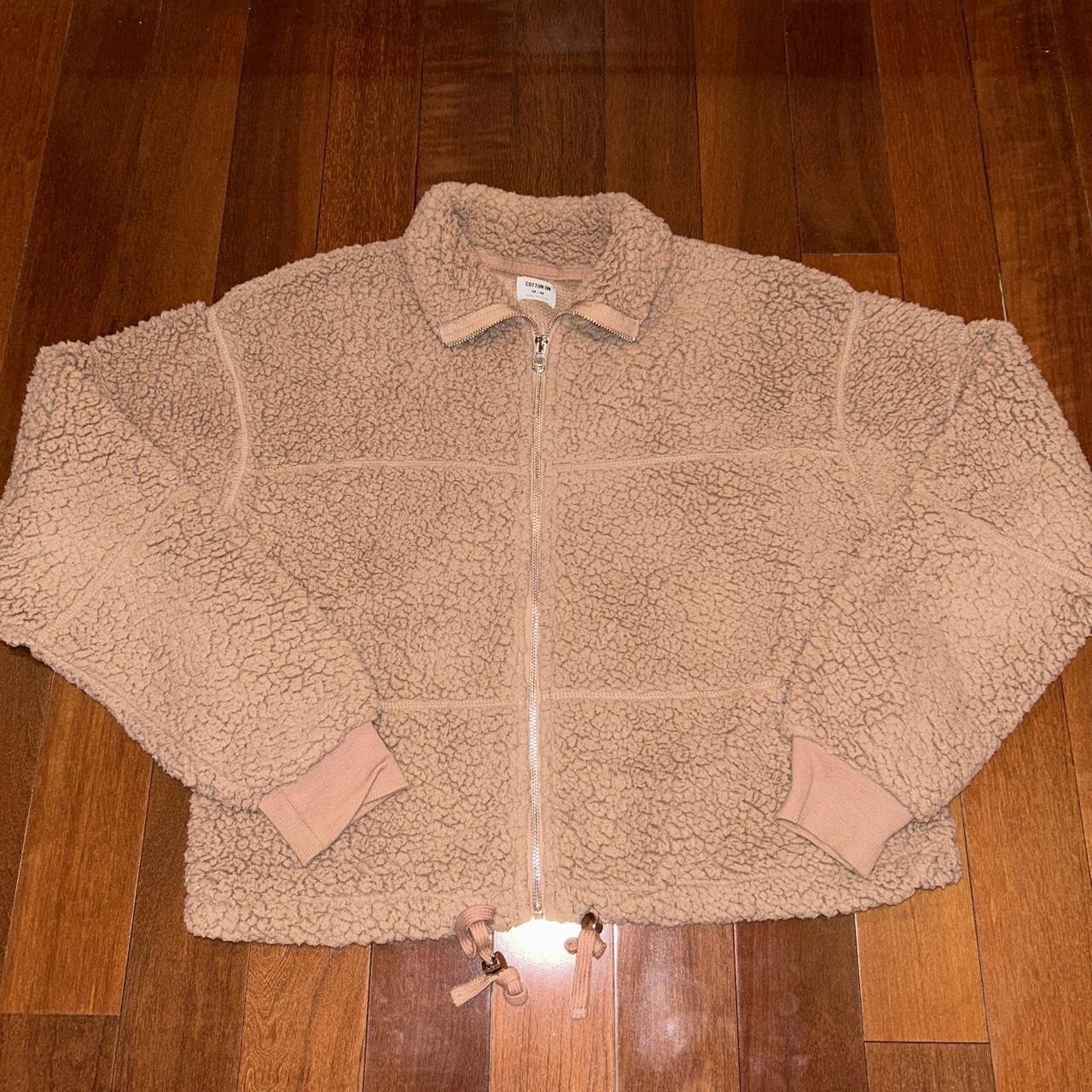 Sherpa/ Teddy Bear Jacket Color: Brown Size: Medium... - Depop