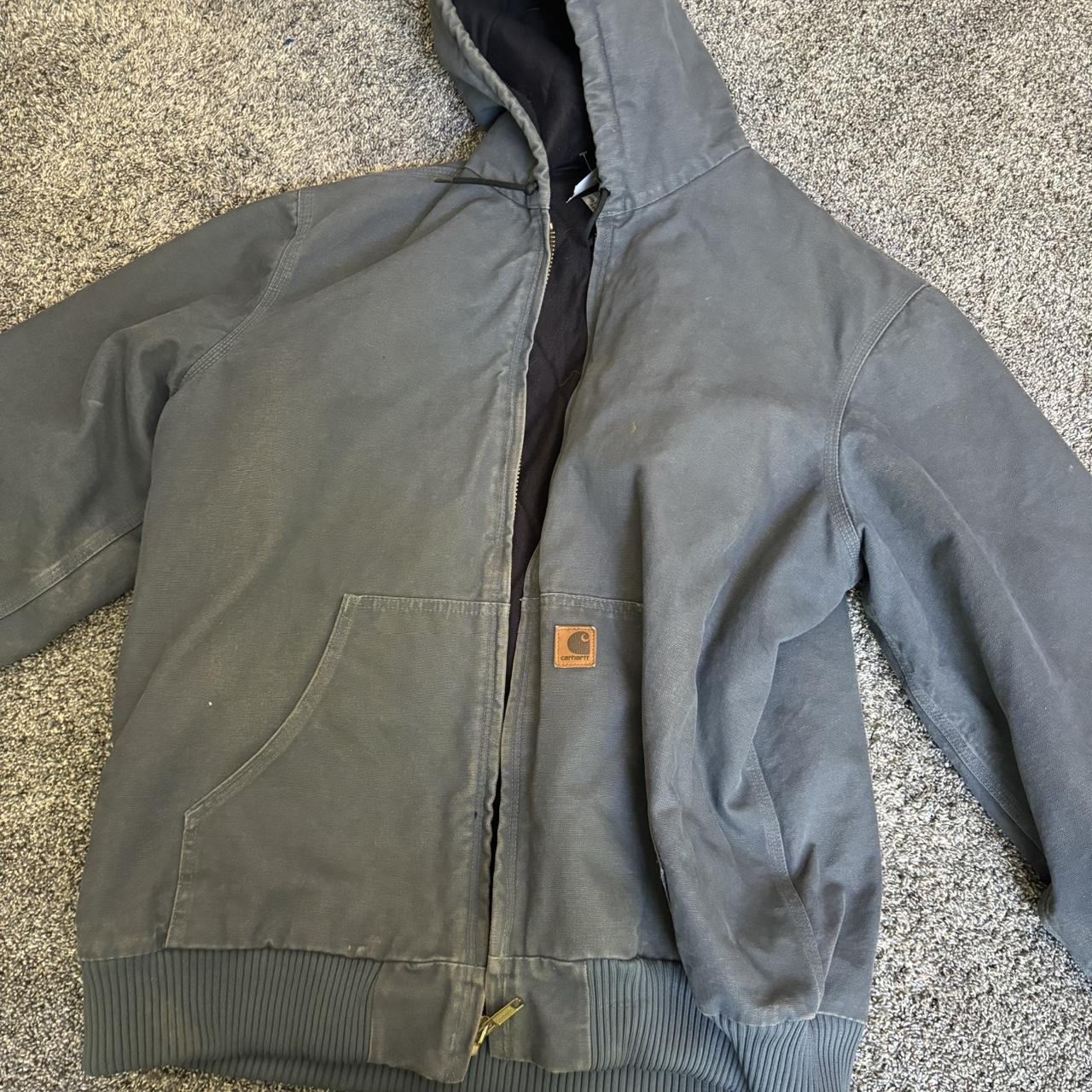 Carhartt gray jacket size xl - Depop