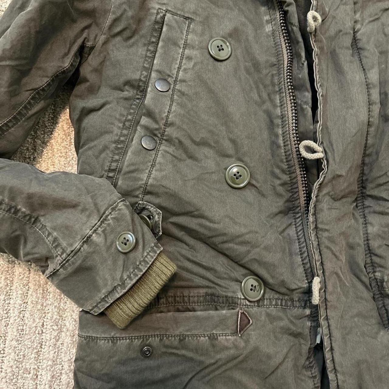 Japanese archive vintage fur hood military style... | Depop