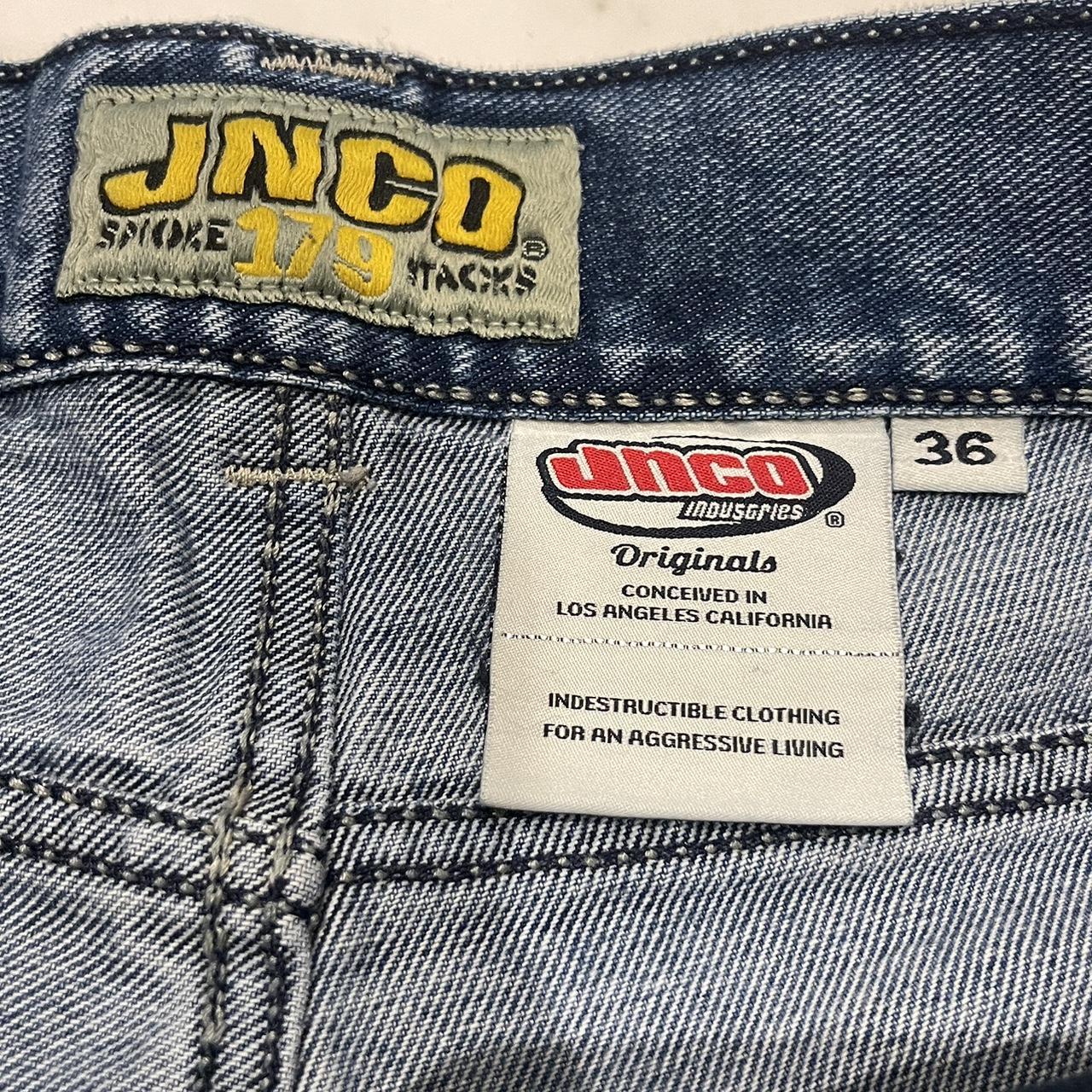 jnco jorts, dark stone wash, retail price for $95... - Depop