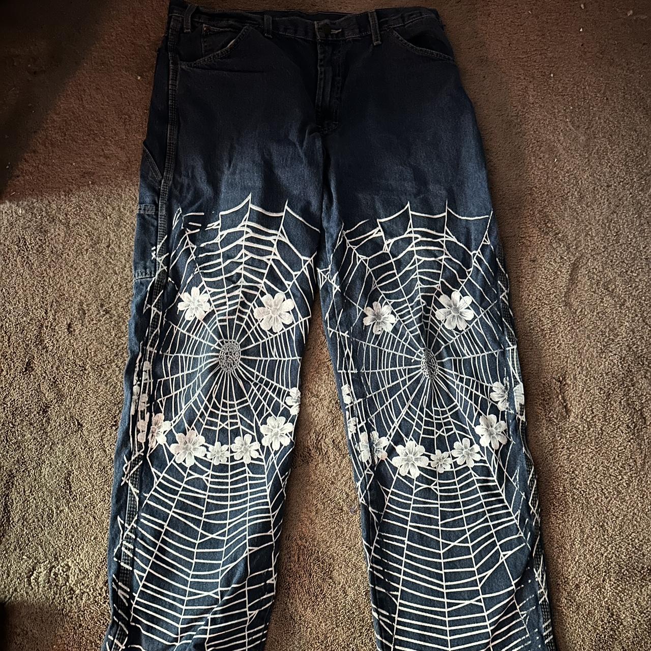 Henry Johnson Spider Web Pants Size 36x34 Dickies... - Depop