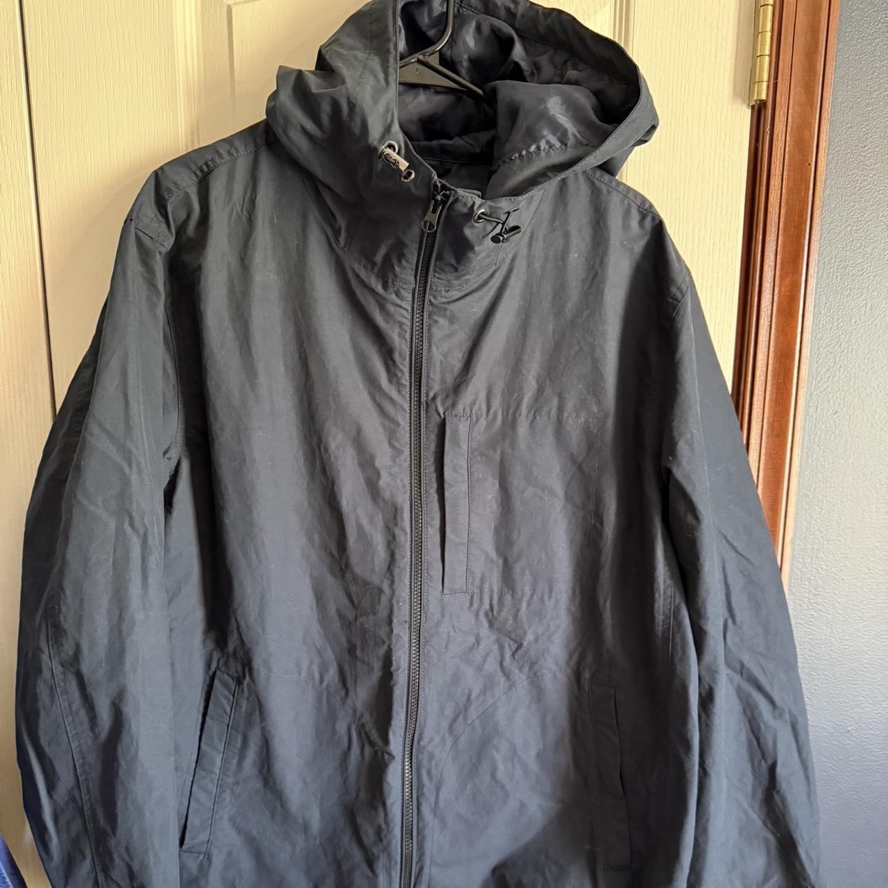 JCREW MENS ZIPPERED HOODED WINDBREAKER WATER... | Depop
