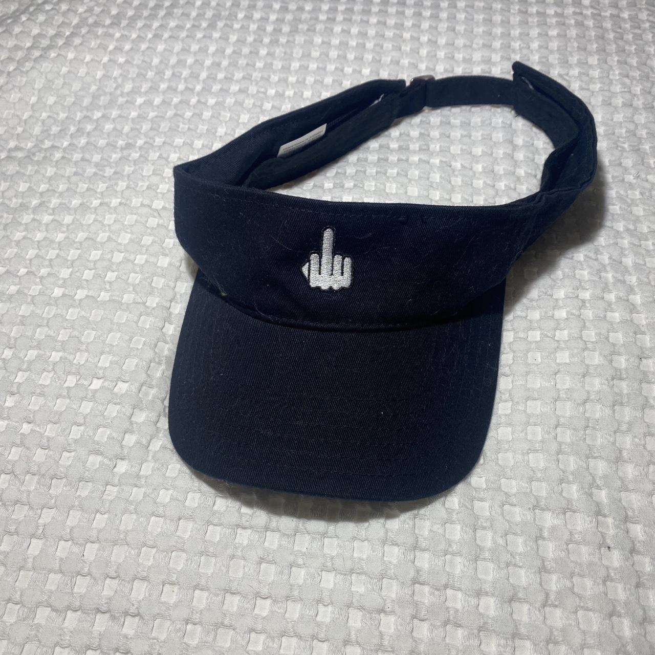 Middle finger visor with adjustable strap back - Depop