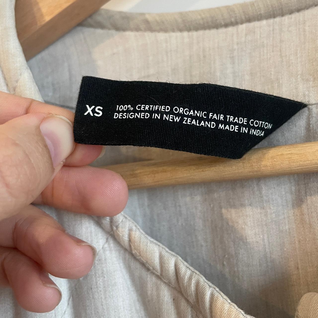 Kowtow Cream Quilted Jacket Size XS but oversized.... - Depop