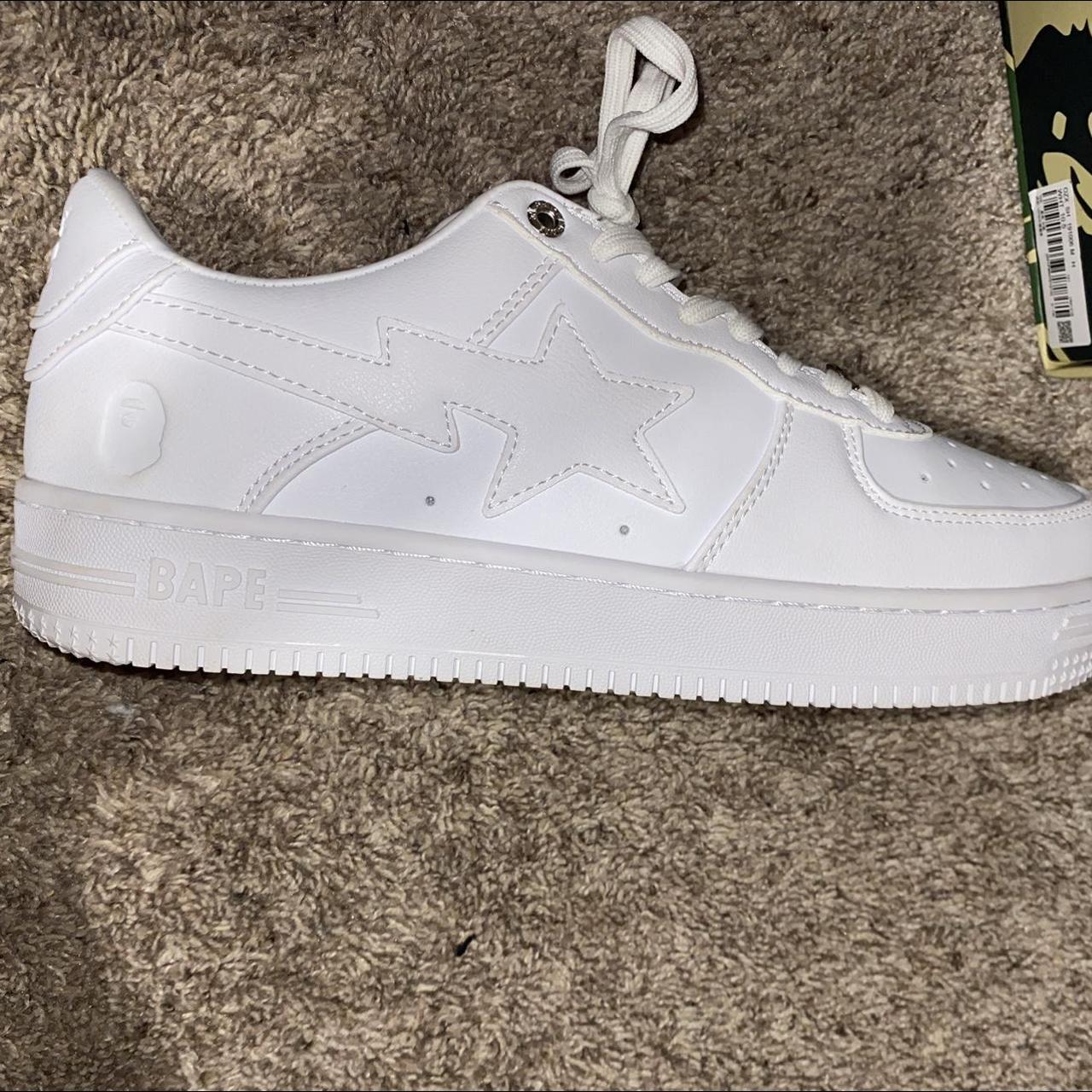 Triple white bapestas in brand new condition they... - Depop