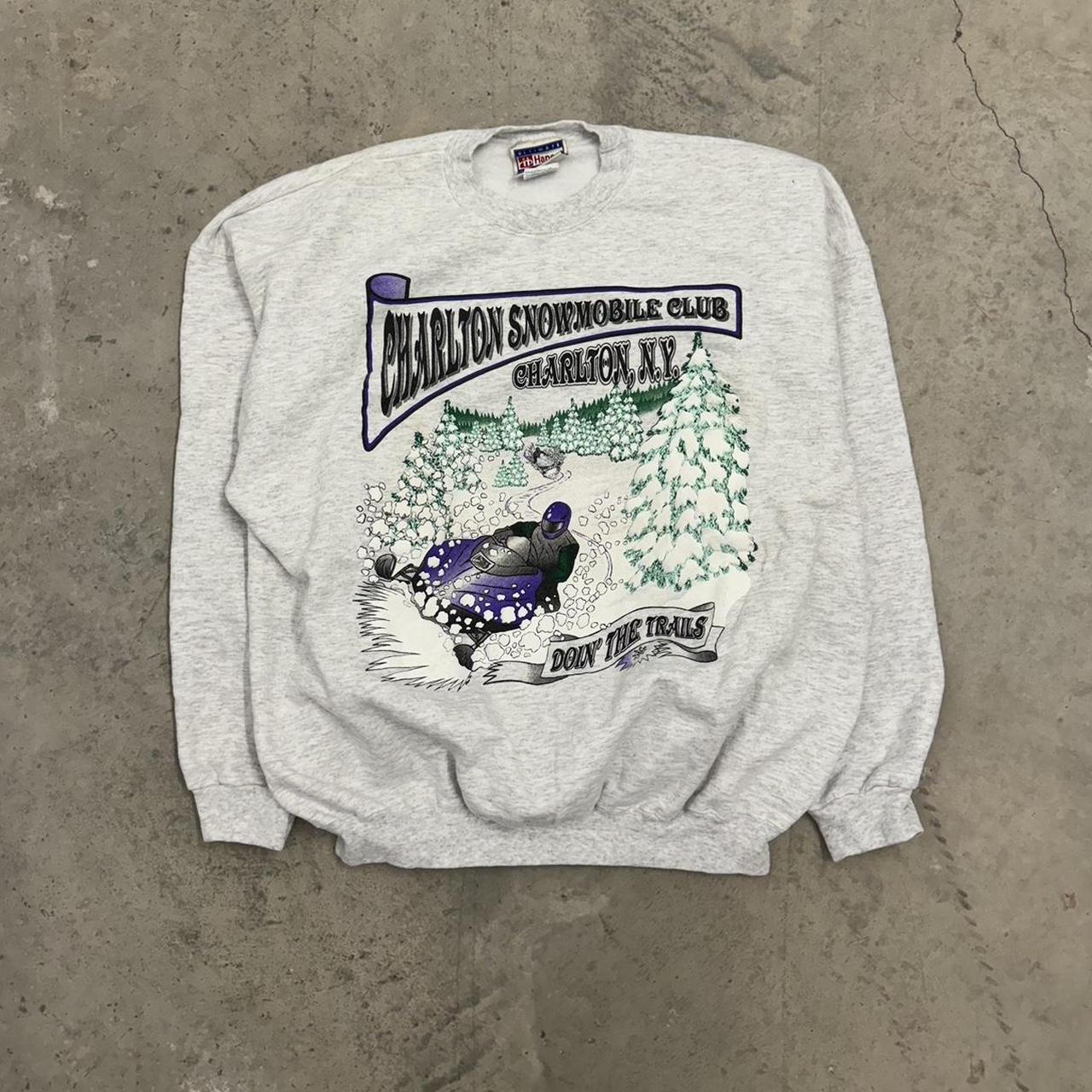 Vintage 90s Snow Ski Crewneck Size XL #Vintage #90s... - Depop