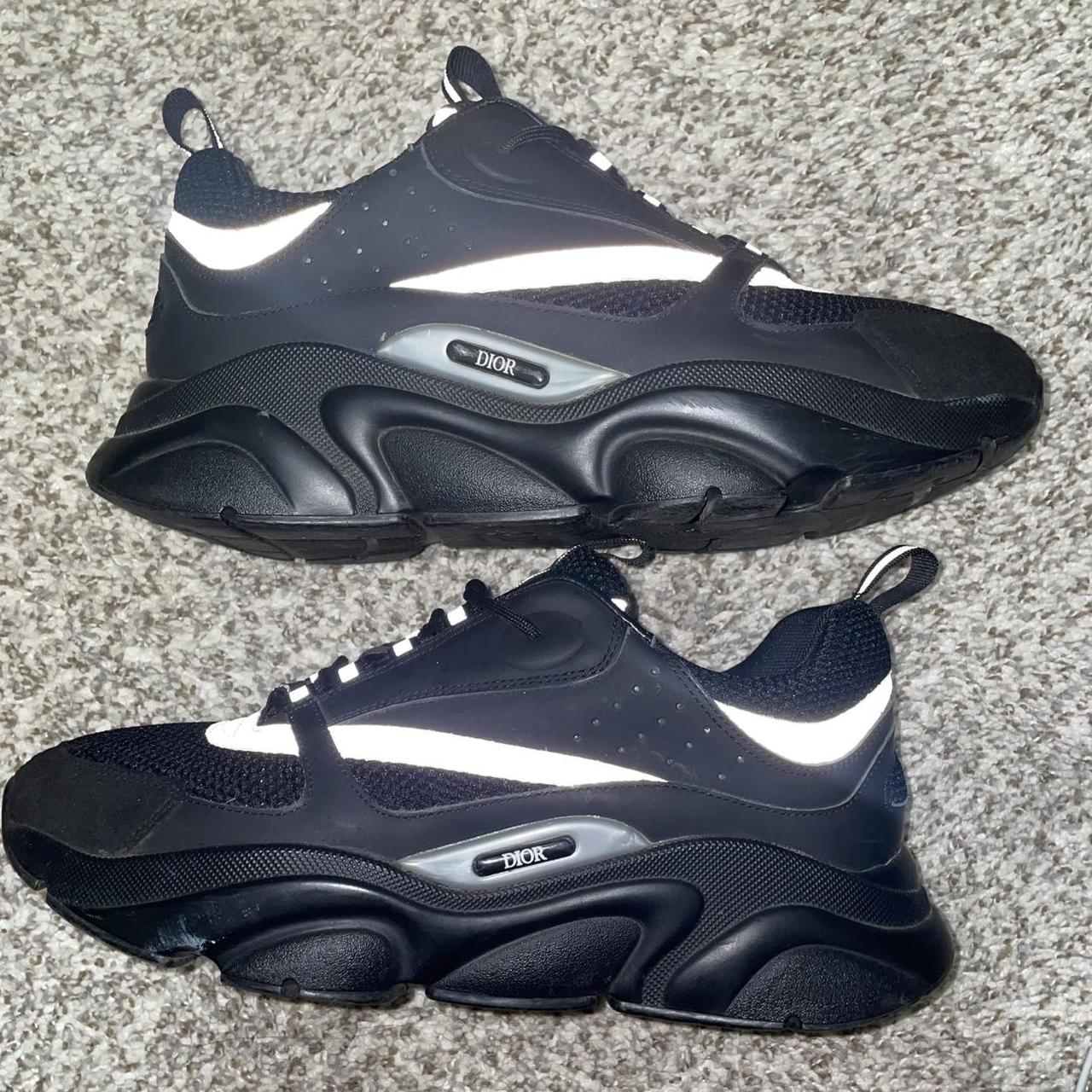 Dior B22 | Black Silver | Size 8.5 | Used | Authentic - Depop