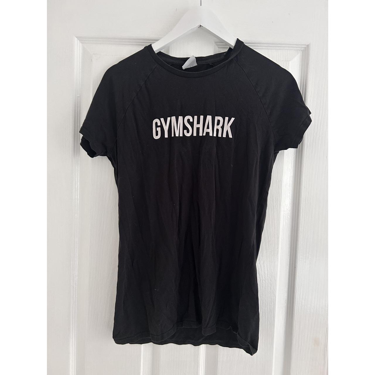 Men’s muscle fit gymshark top Size medium Black... - Depop