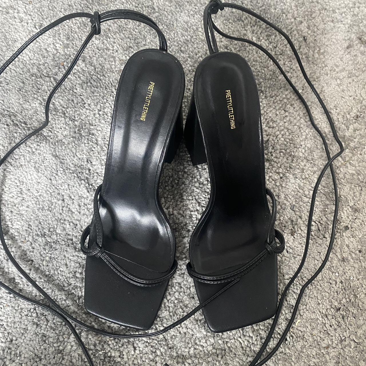 Pretty little thing size 6 block heel Wrap around... - Depop