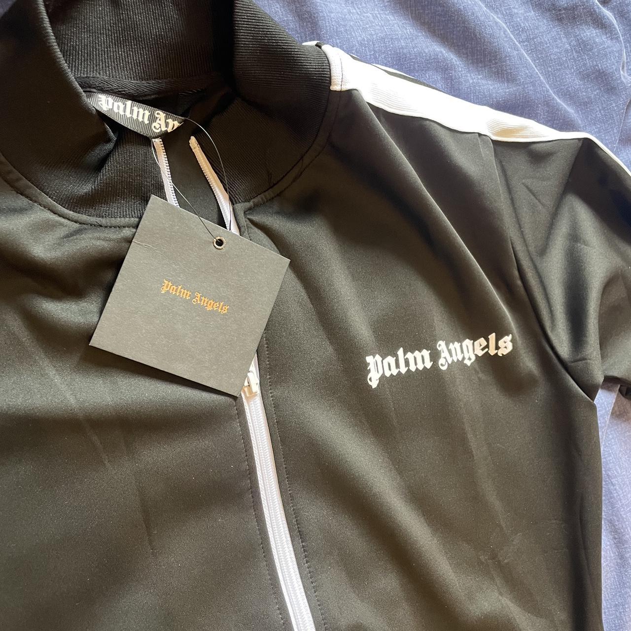 Palm Angels Tracksuit Black/White Worn Once Still... - Depop