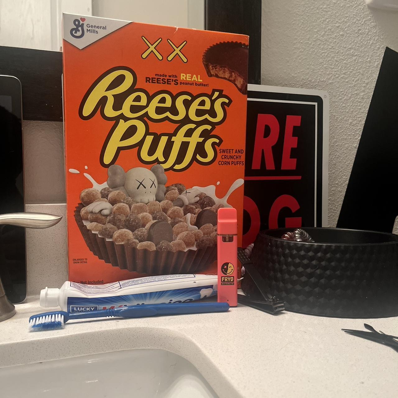 Kaws Reese’s Puffs Box - Depop