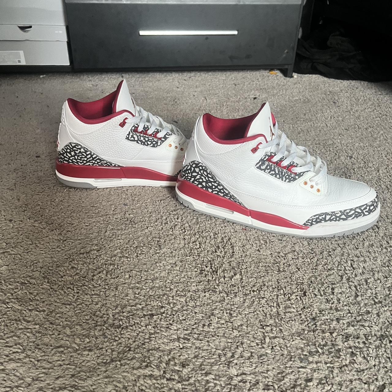 Jordan 3 Cardinal Red size 12 Good Condition Offer... - Depop