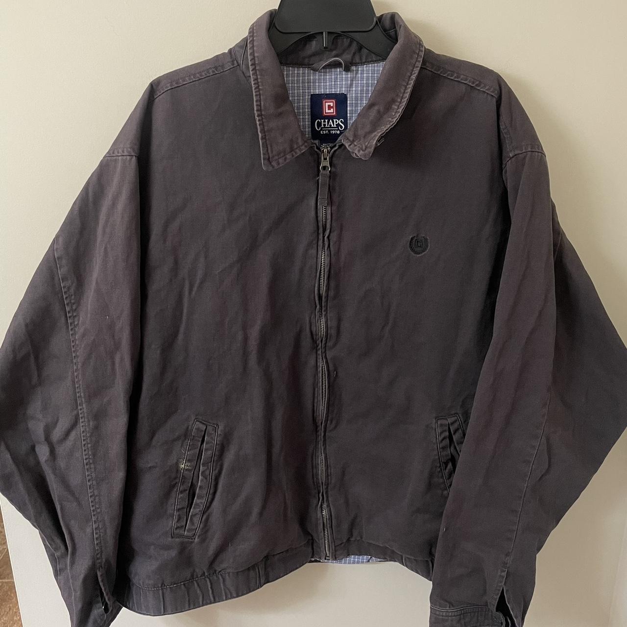Chaps Ralph Lauren Full Zip Plaid Lined Harrington... - Depop