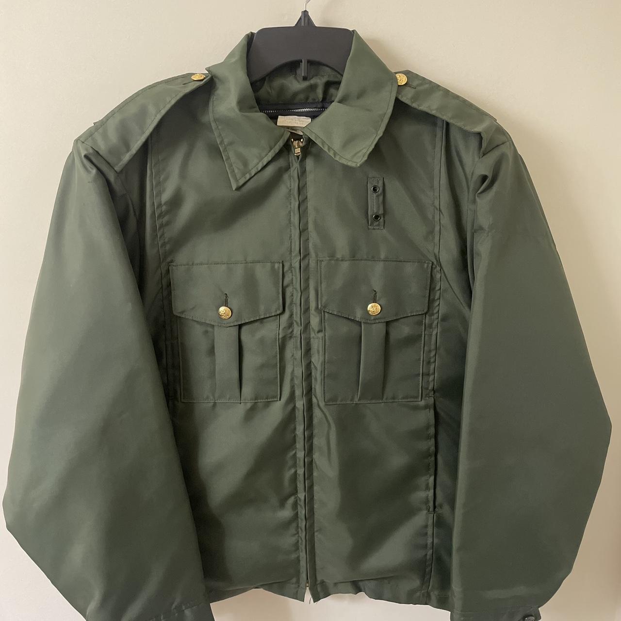 Vintage Fechheimer Quilt Lined Full Zip Military... - Depop