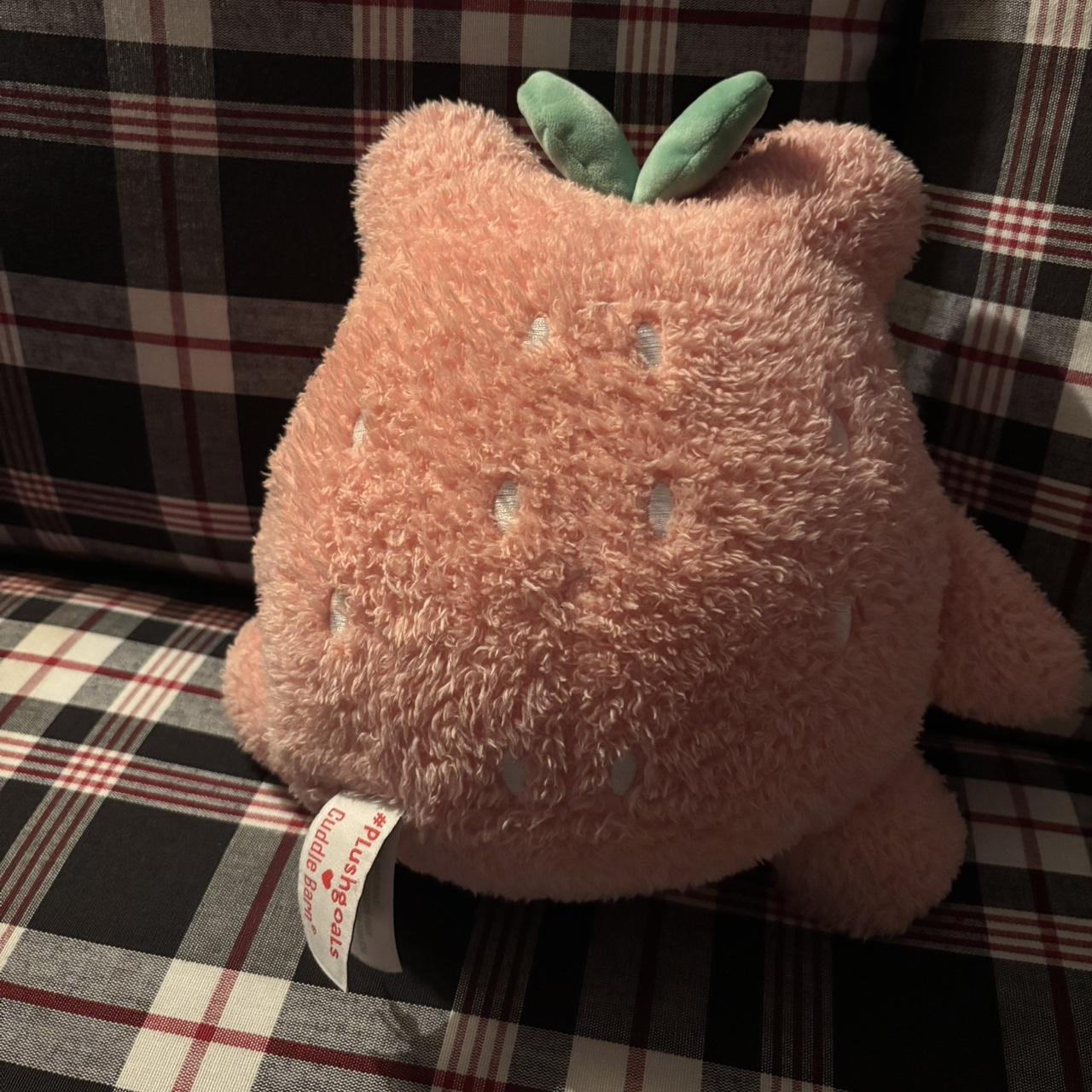 Adorable pink and white frog plush... | Depop