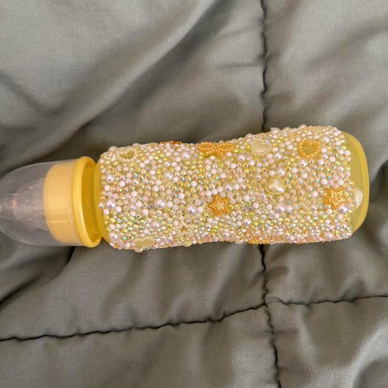 fully encrusted ‘sunshine’ bottle!! handmade by me... | Depop