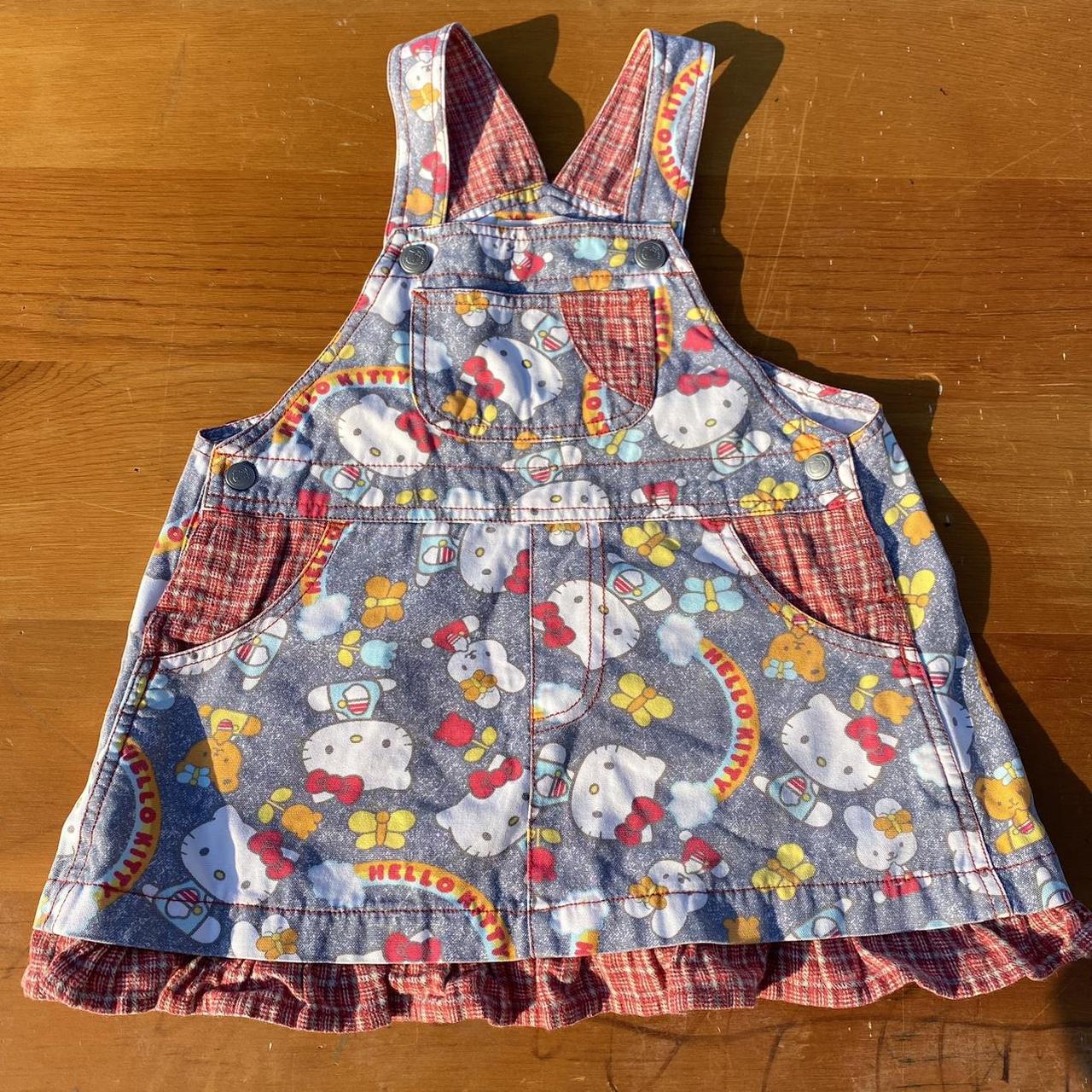Supa cute hello kitty overall dress. Size 2T... - Depop