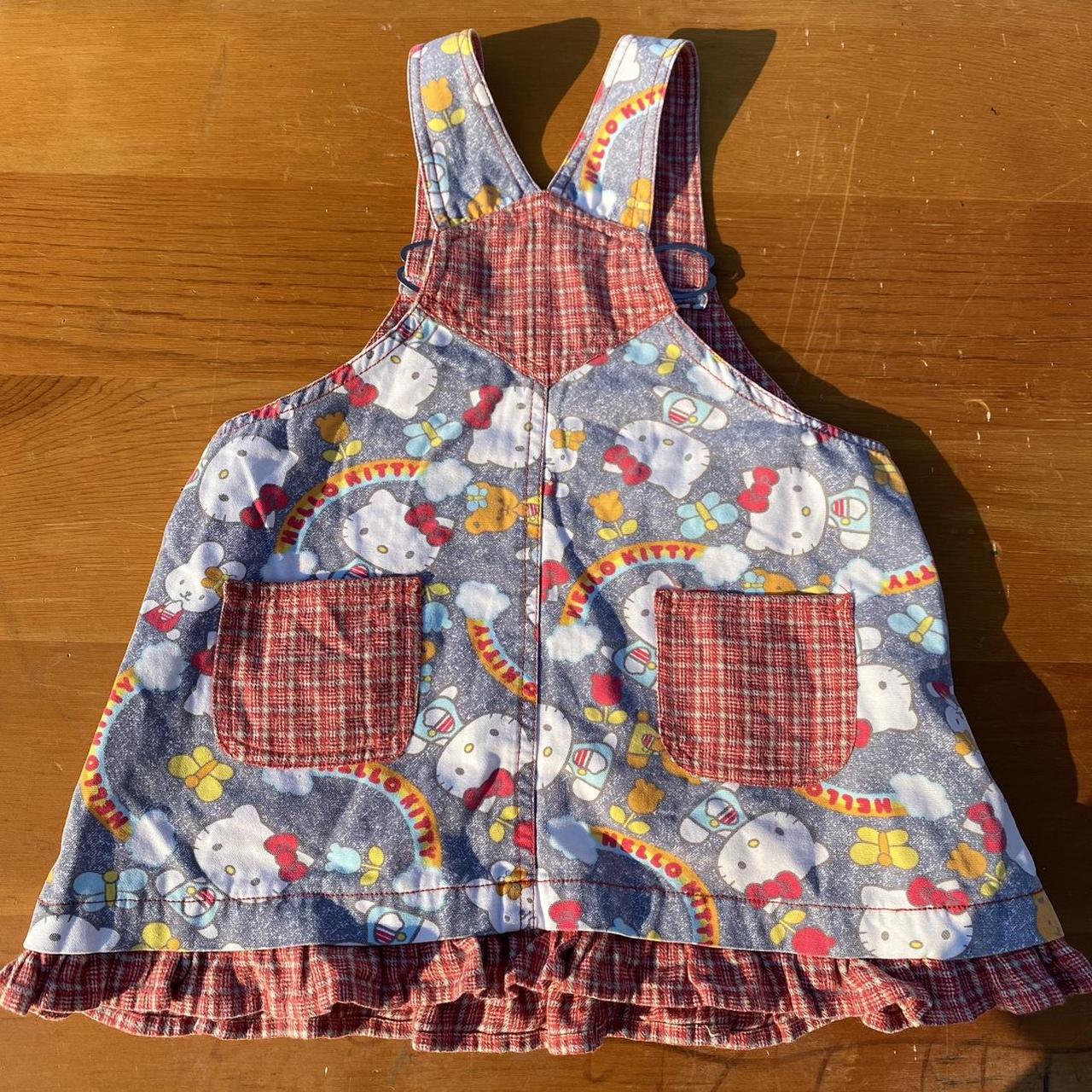 Supa cute hello kitty overall dress. Size 2T... - Depop