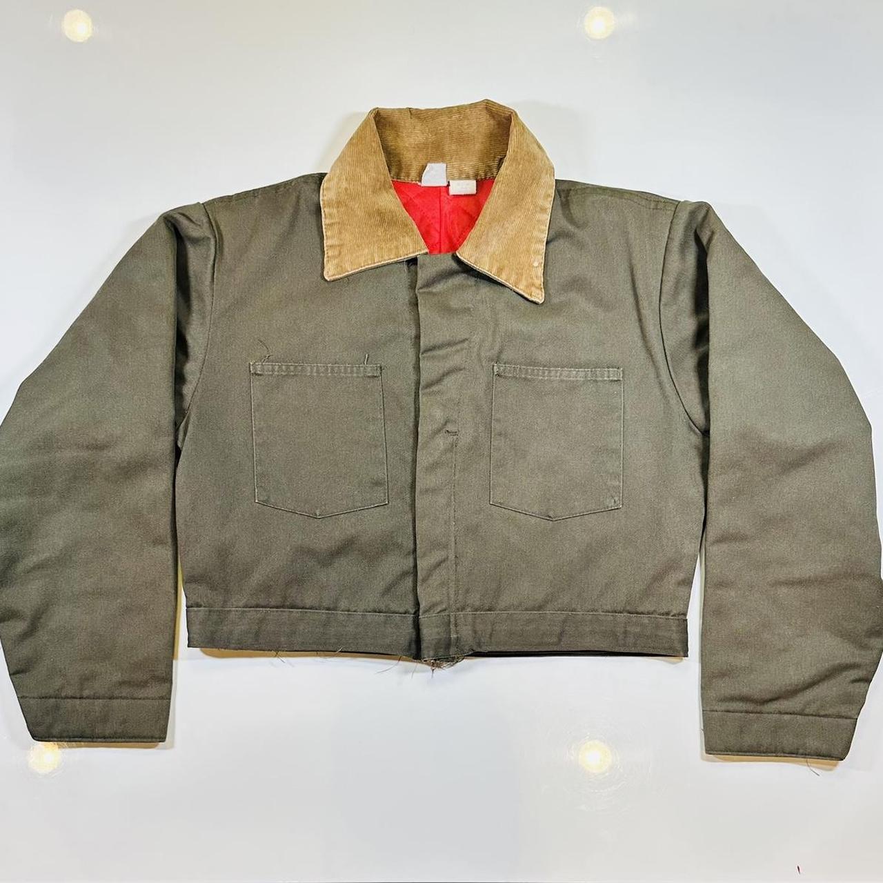 Vtg big smith cropped jacket. Custom jacket made... - Depop