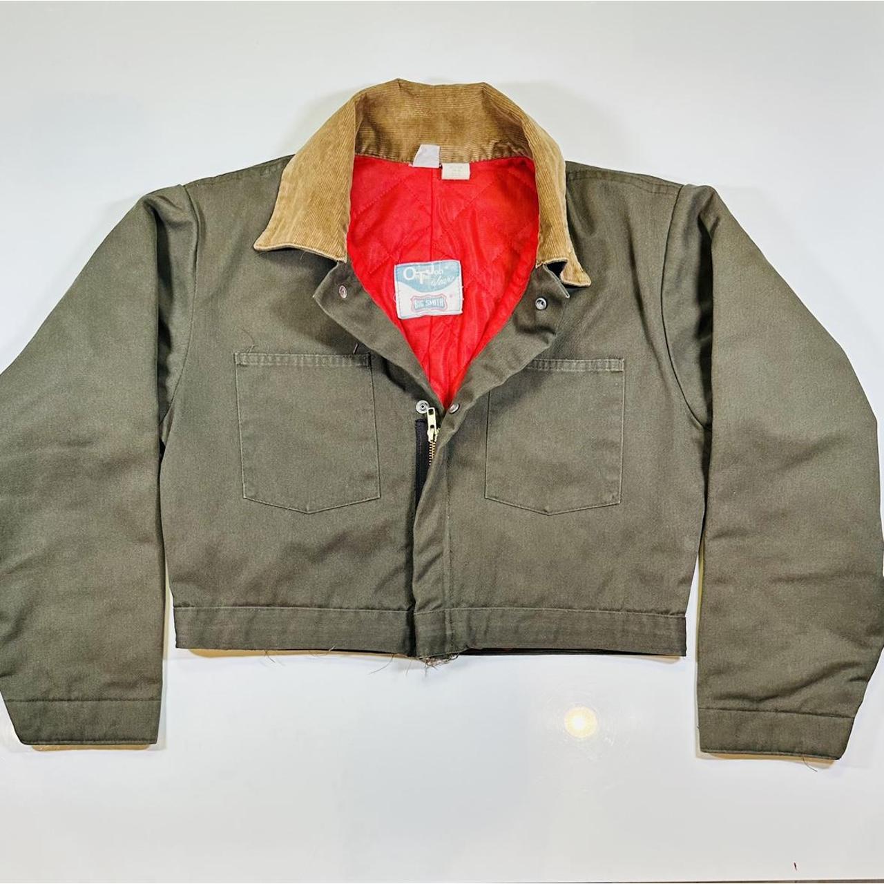 Vtg big smith cropped jacket. Custom jacket made... - Depop